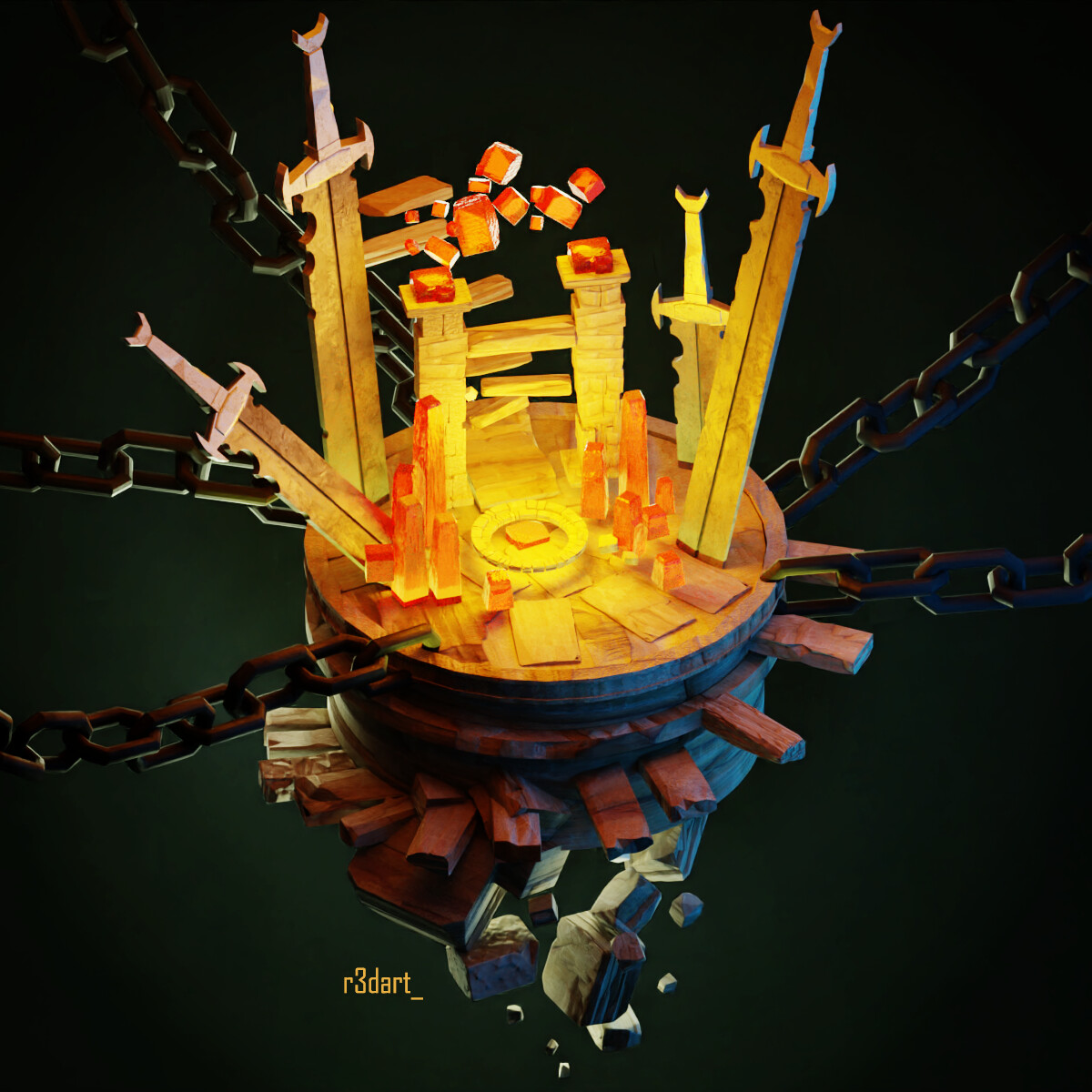 ArtStation - LOW POLY ISLAND DUNGEON