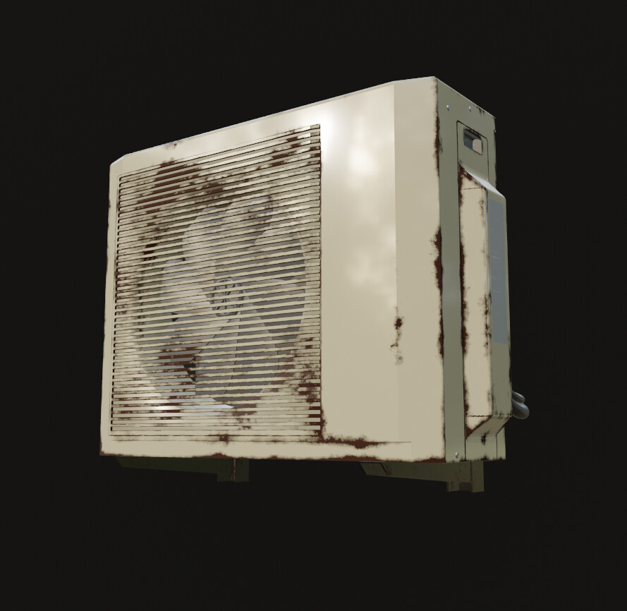ArtStation - 3D rusty/old Air Conditioner