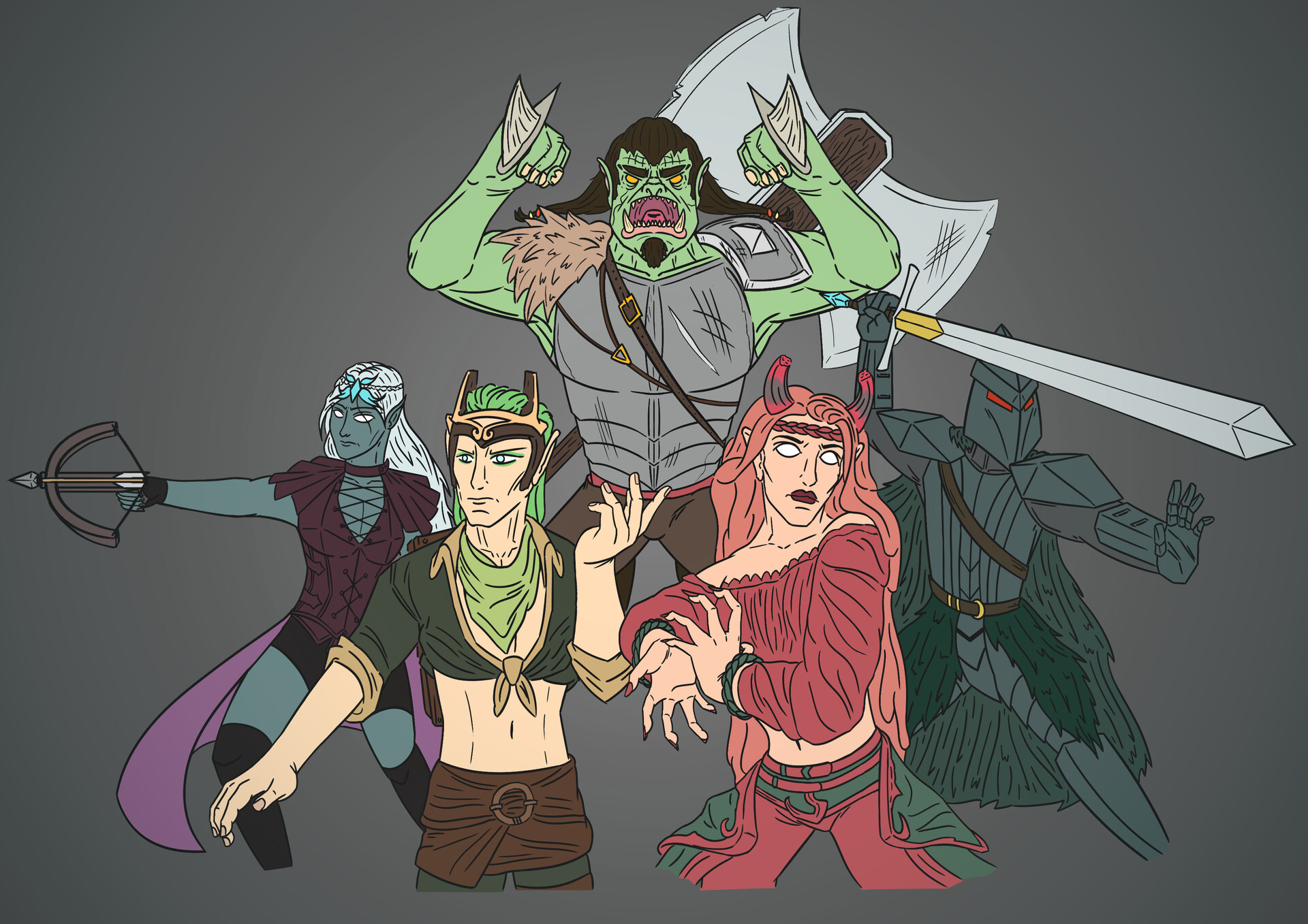 James Graham - An Interesting Band of Misfits - A D&D Group Art