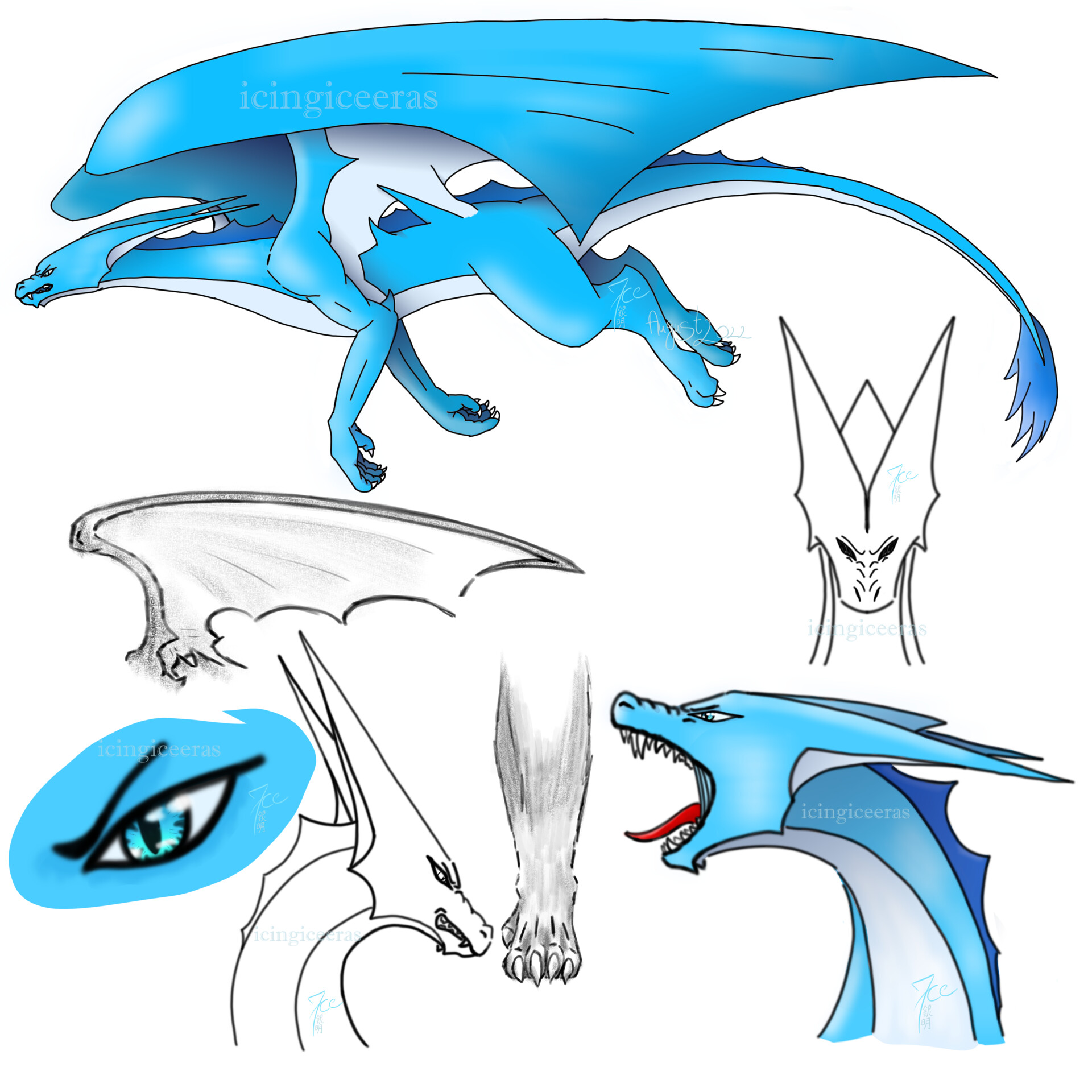 ArtStation - Blue dragon