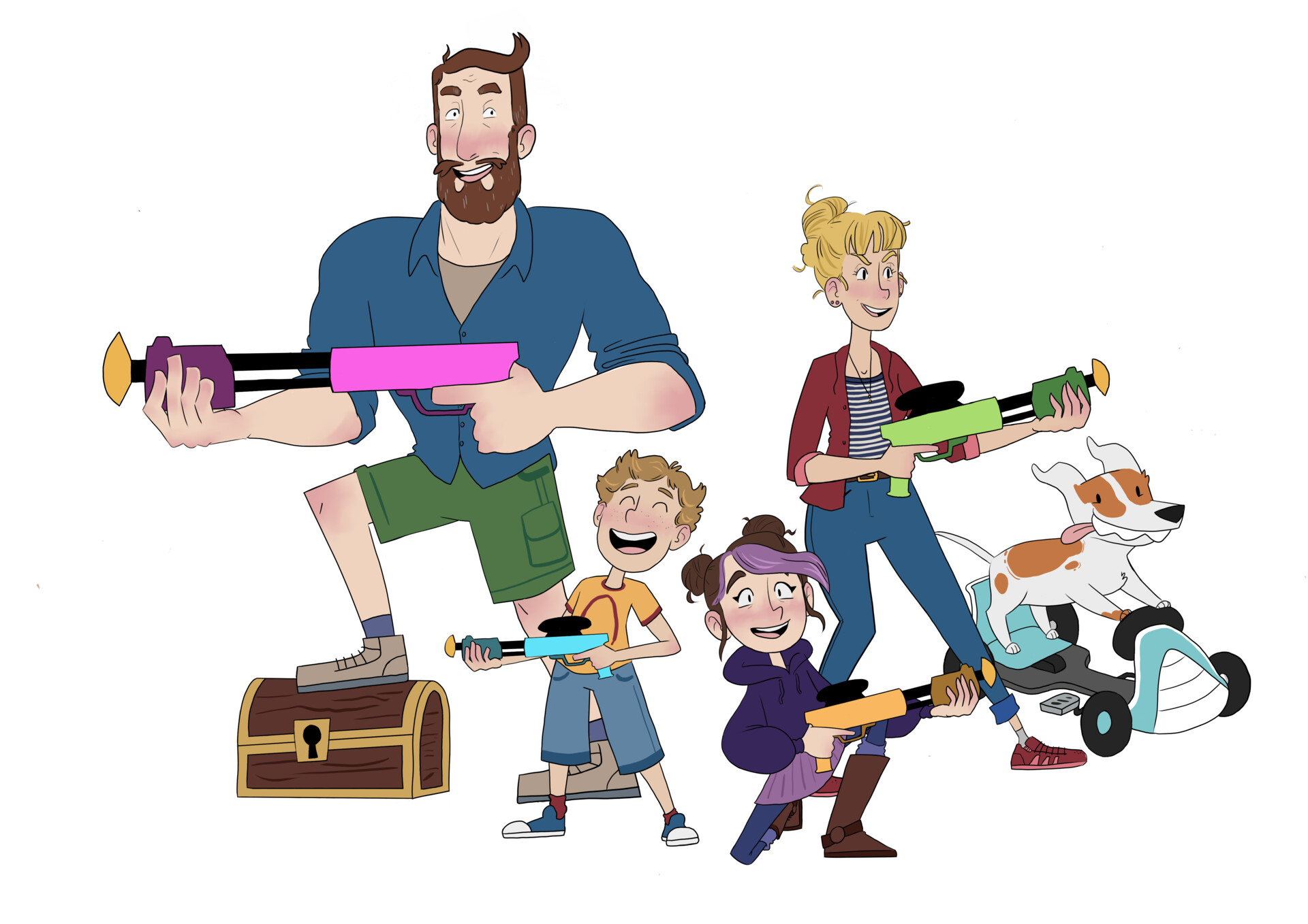 ArtStation - Splat attack family