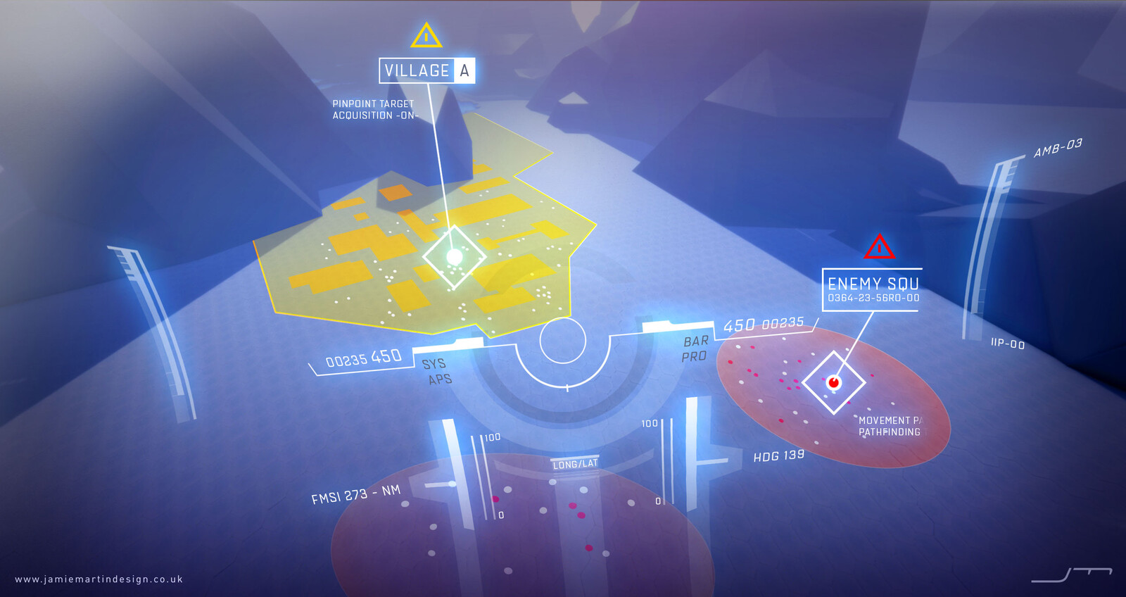 Jamie Martin - Cockpit UI, concept art