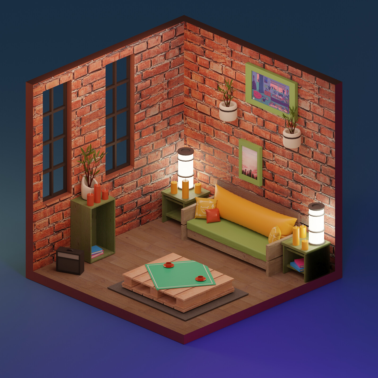 ArtStation - Isometric room