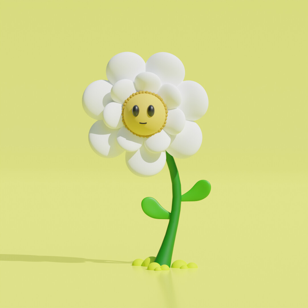 ArtStation - Low Poly Daisy
