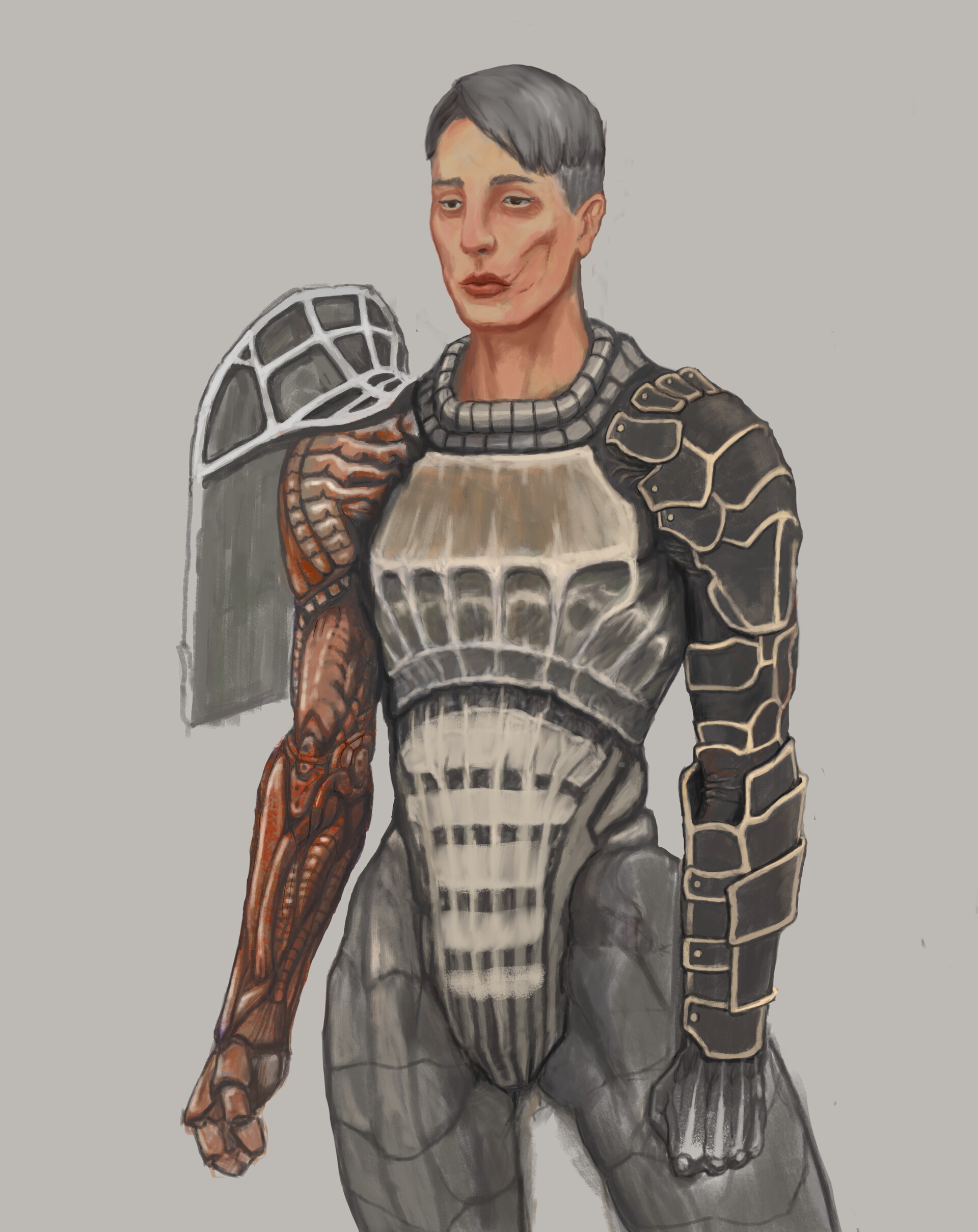 ArtStation - Bionic female soldier