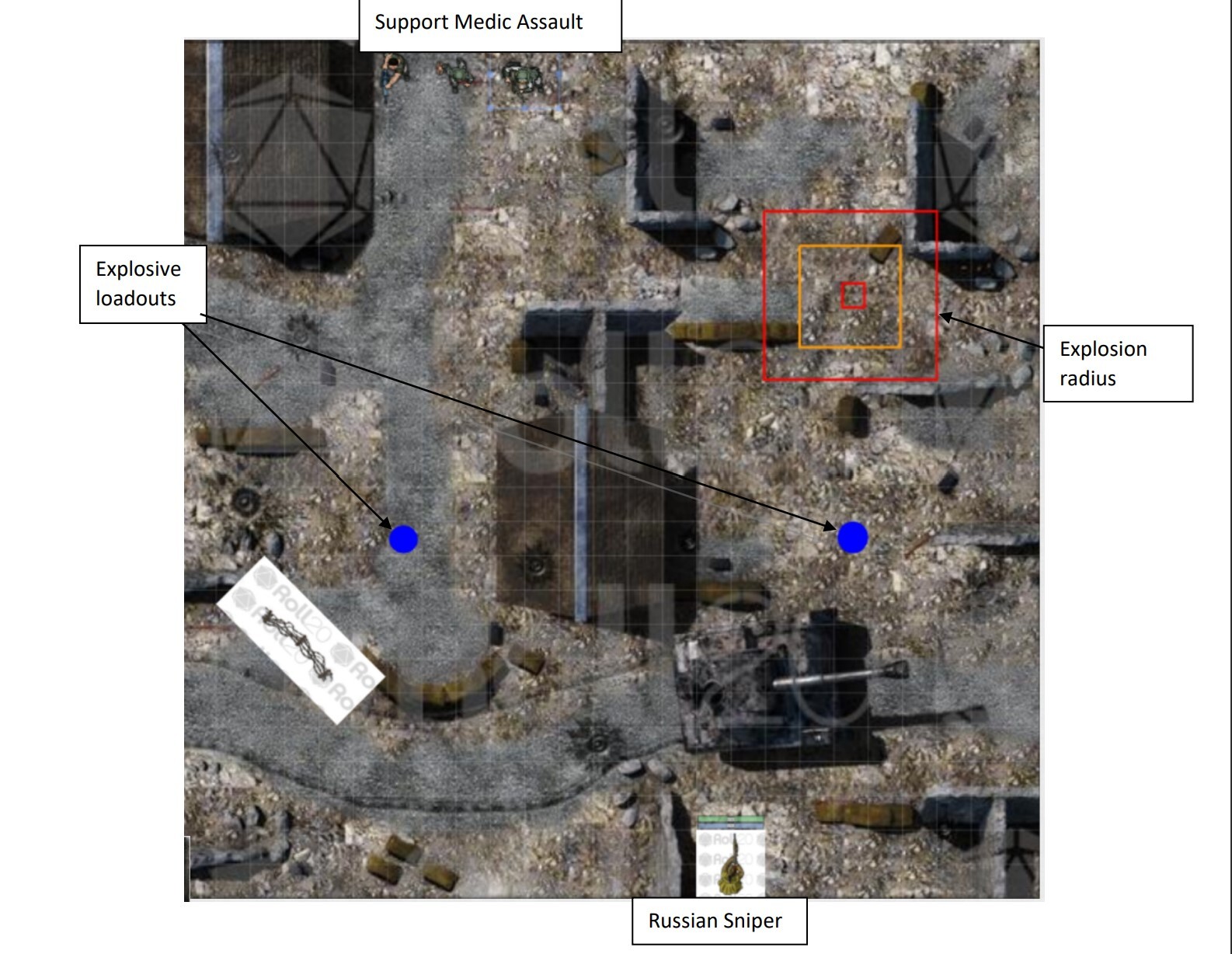 rpg explosion radius