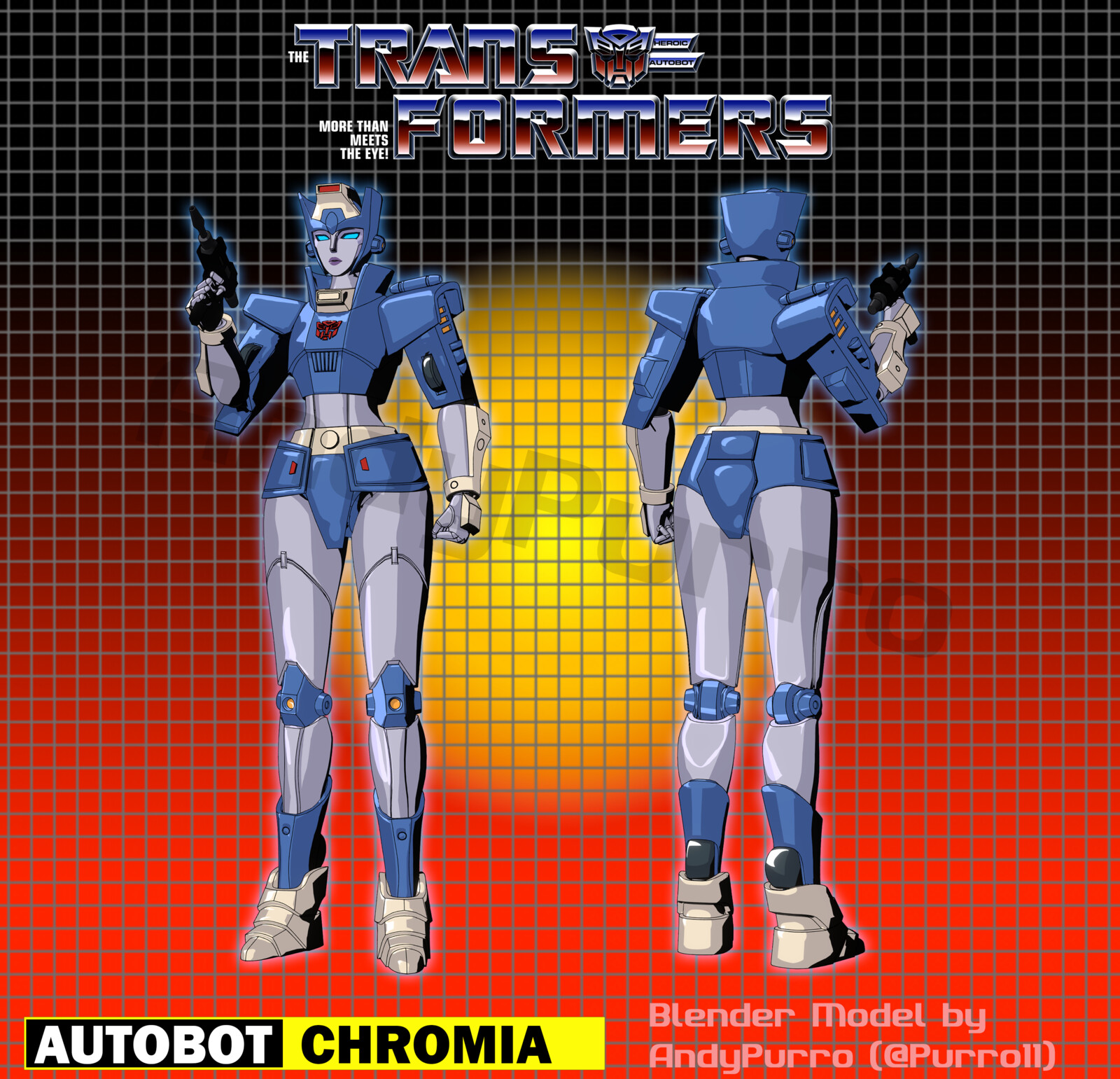 Andrew Au - Transformers G1 Chromia Overhaul [Blender Model]