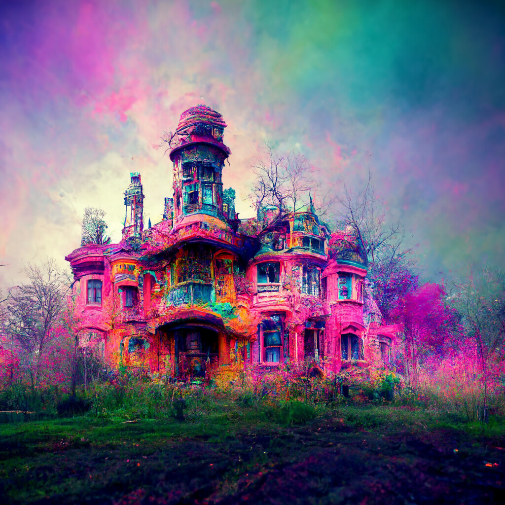 Michael Miccoli - An Old Victorian Mansion in a Psychedelic Dreamscape