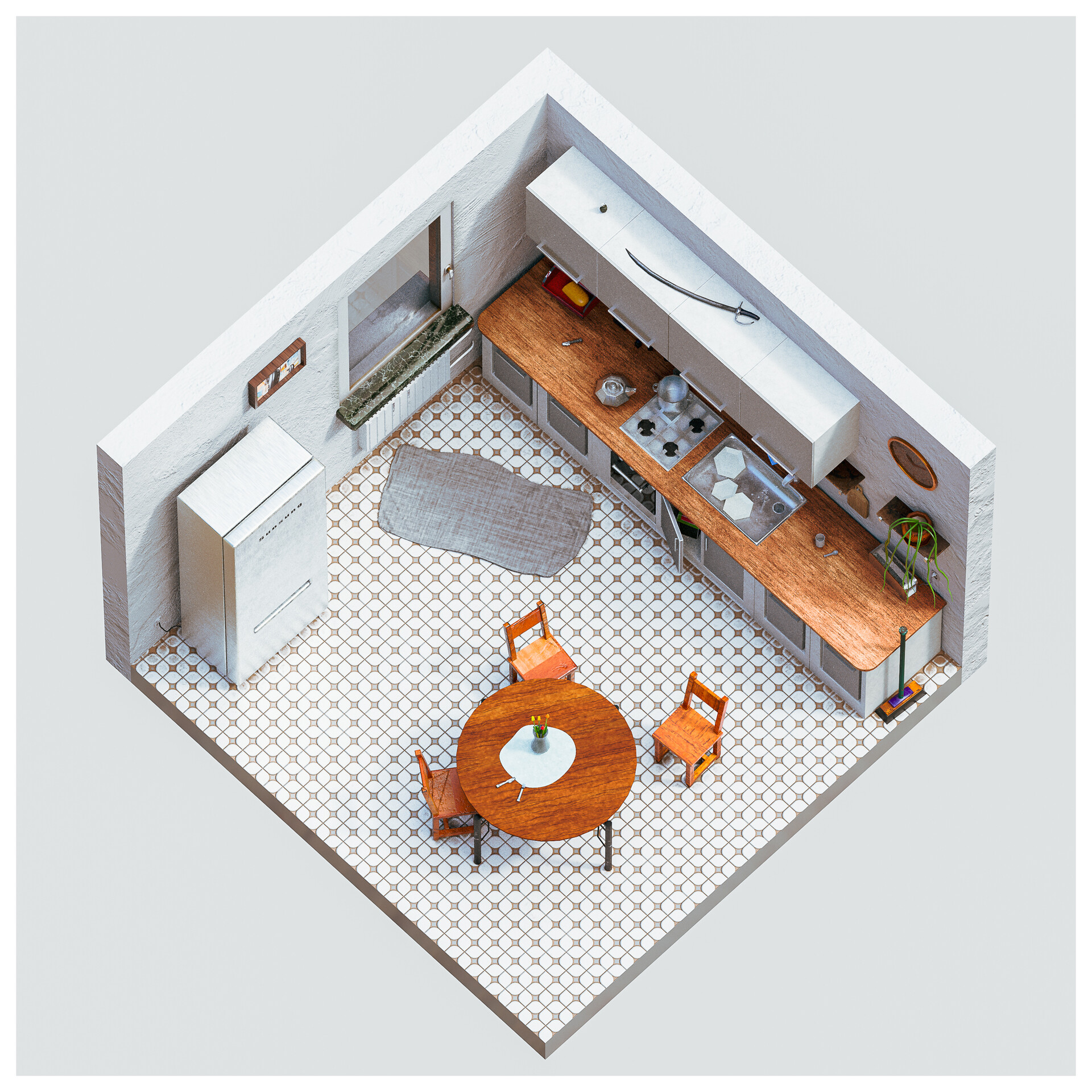 ArtStation - Isometric Kitchen