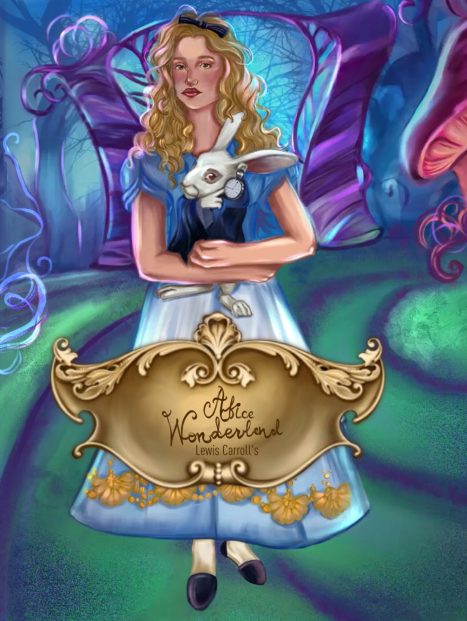 ArtStation - The cover book for “Alice Wonderland”