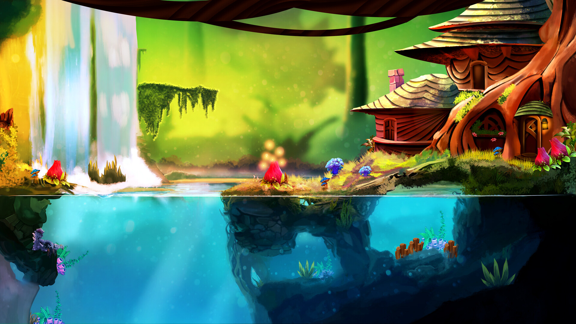 ArtStation - Fantasy themed forest wooden house