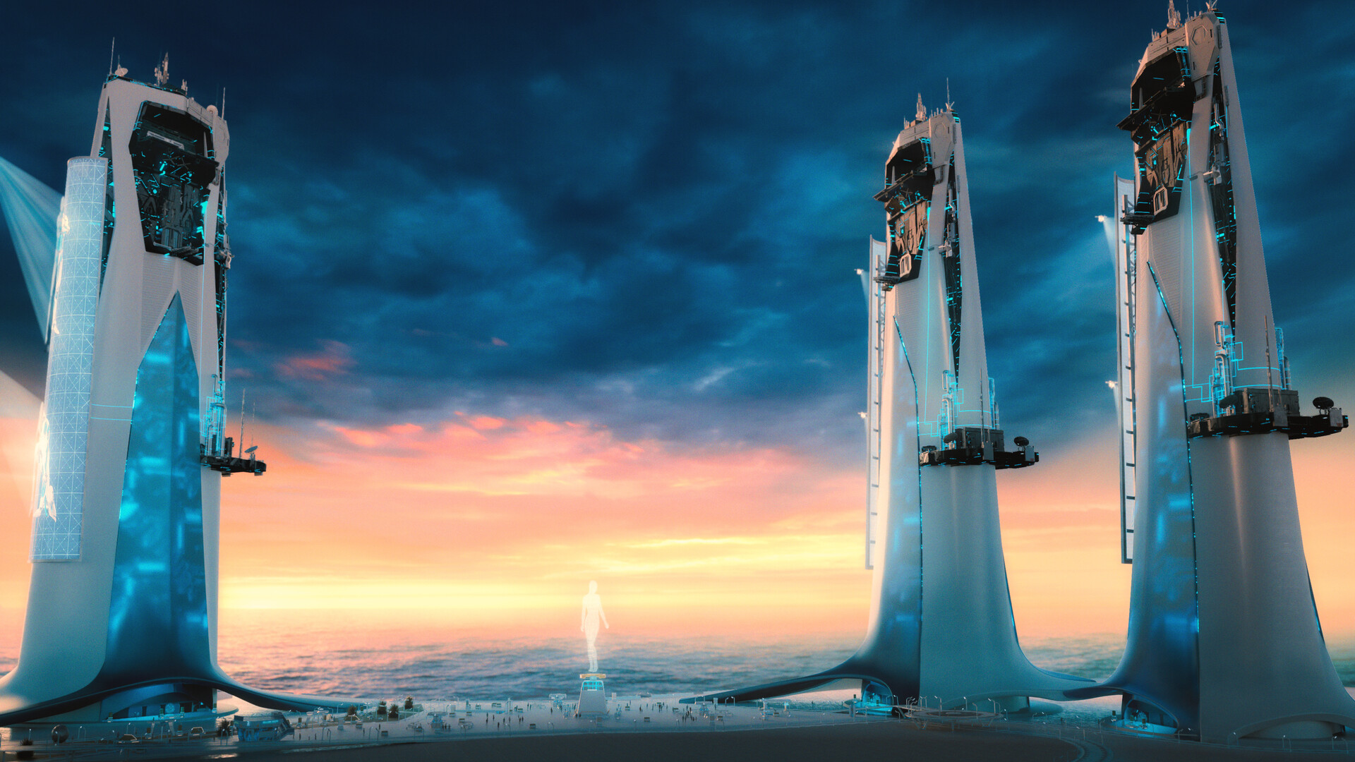 ArtStation - Tower complex concept.