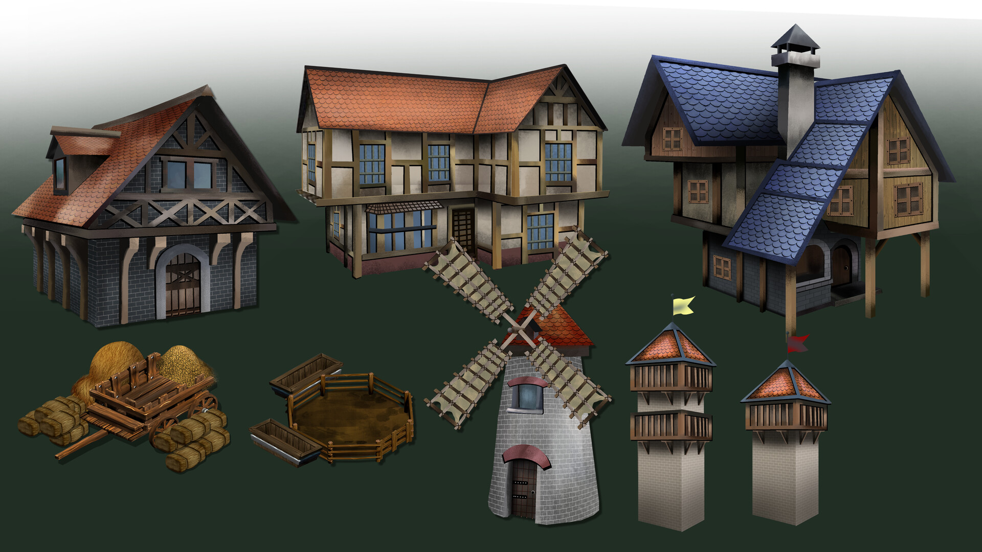ArtStation - 2D Village game Assets