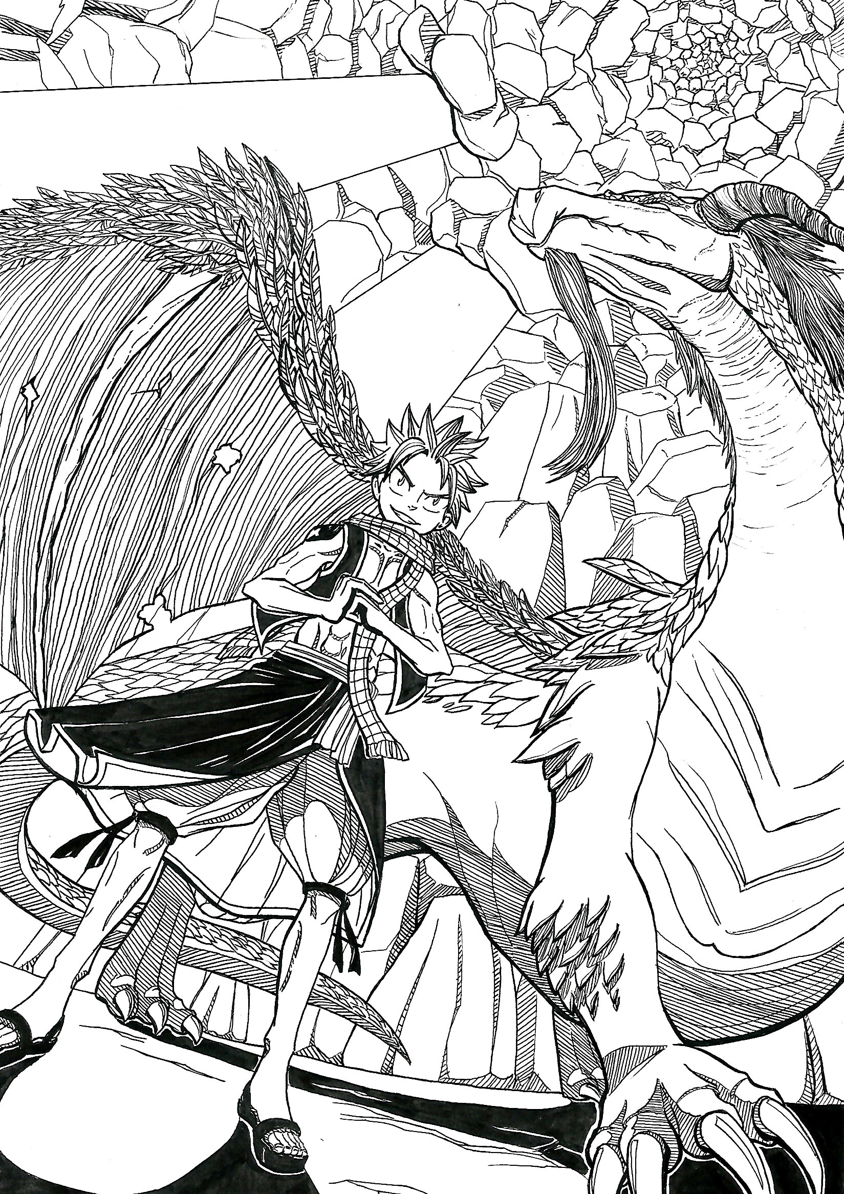 ArtStation - Beyond Rebirth, Natsu and the Wise Dragon