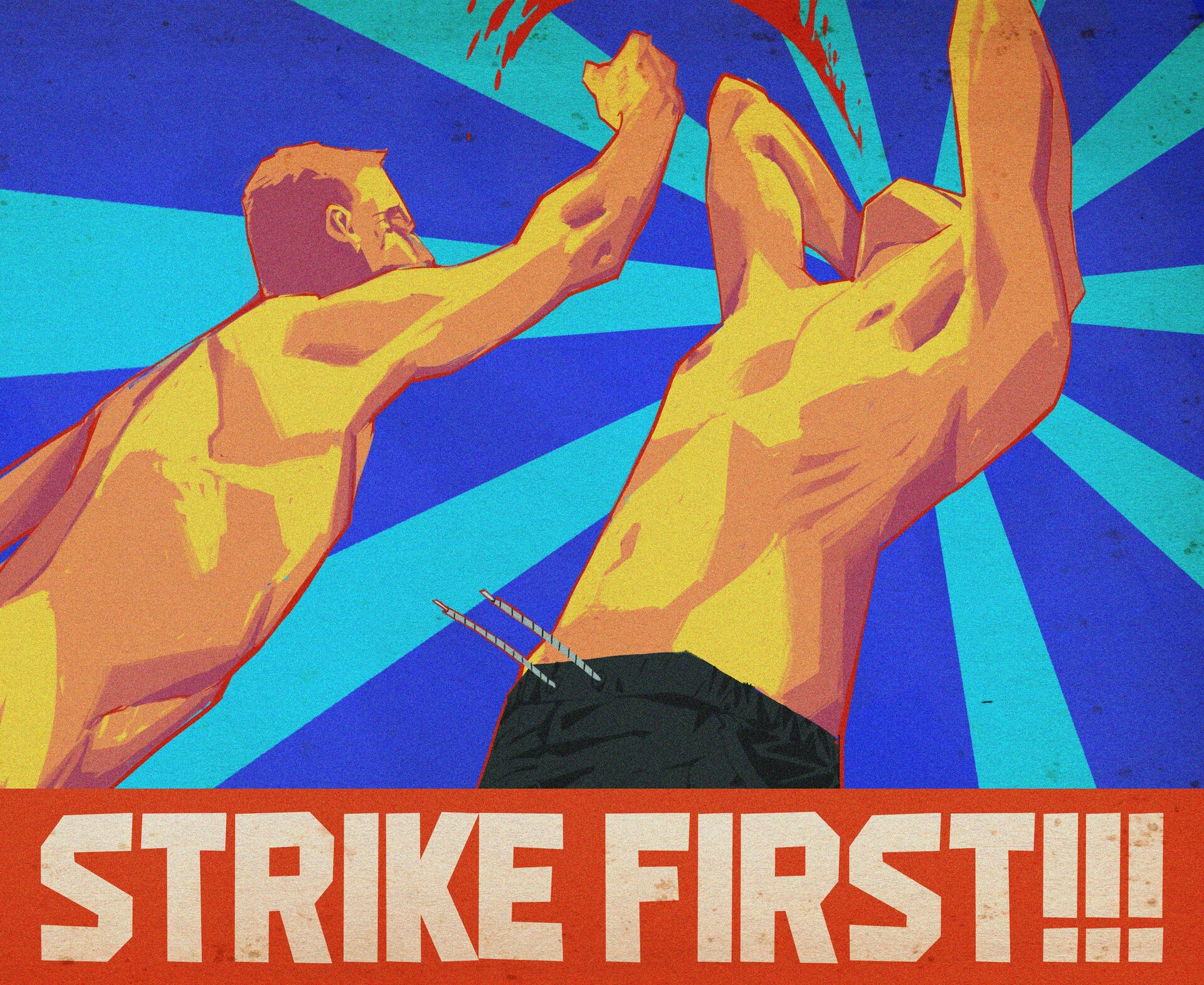 ArtStation - STRIKE FIRST - propaganda poster concept