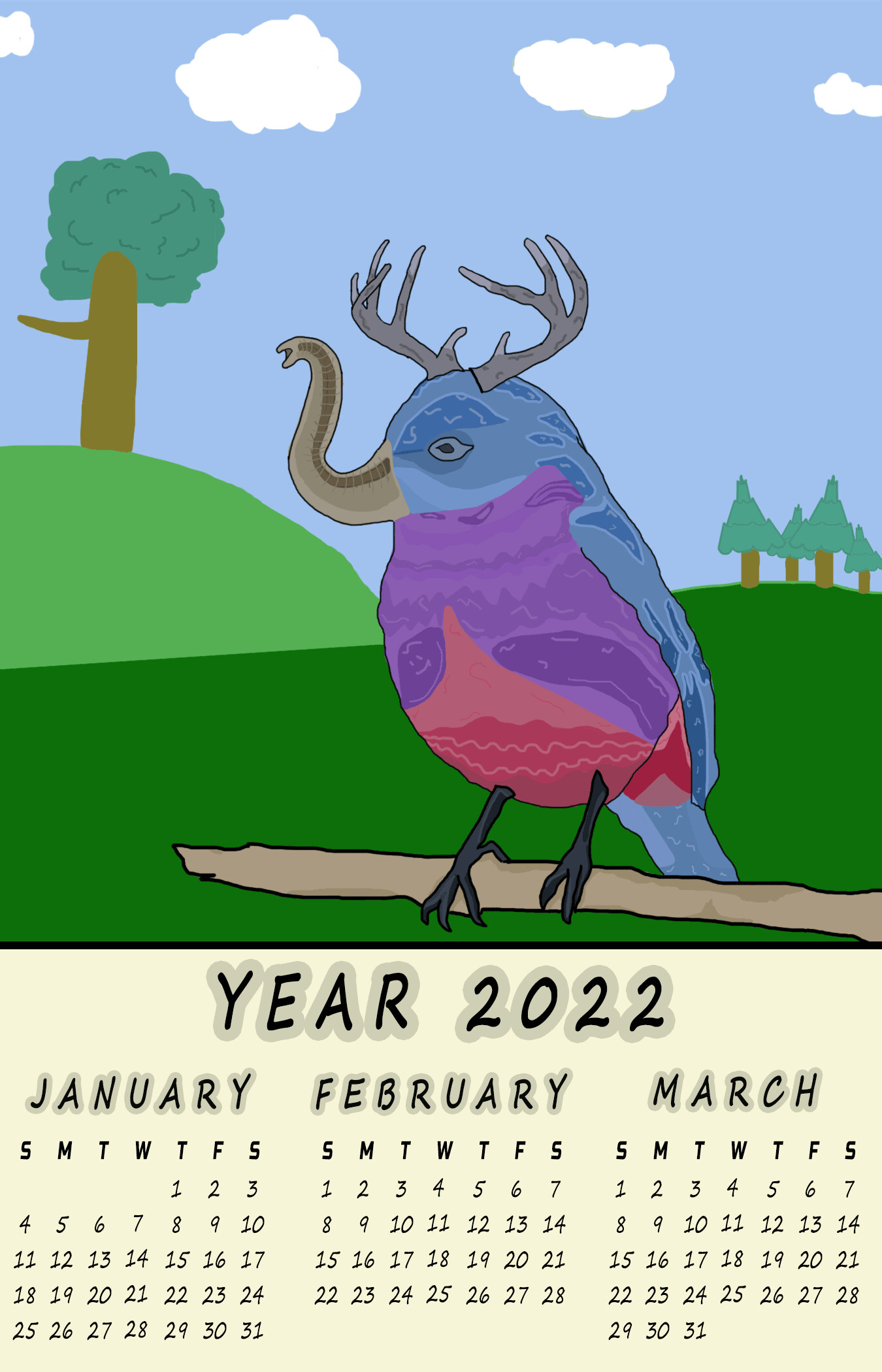 ArtStation - Surrealism Calendar (My Abstract Dreams)