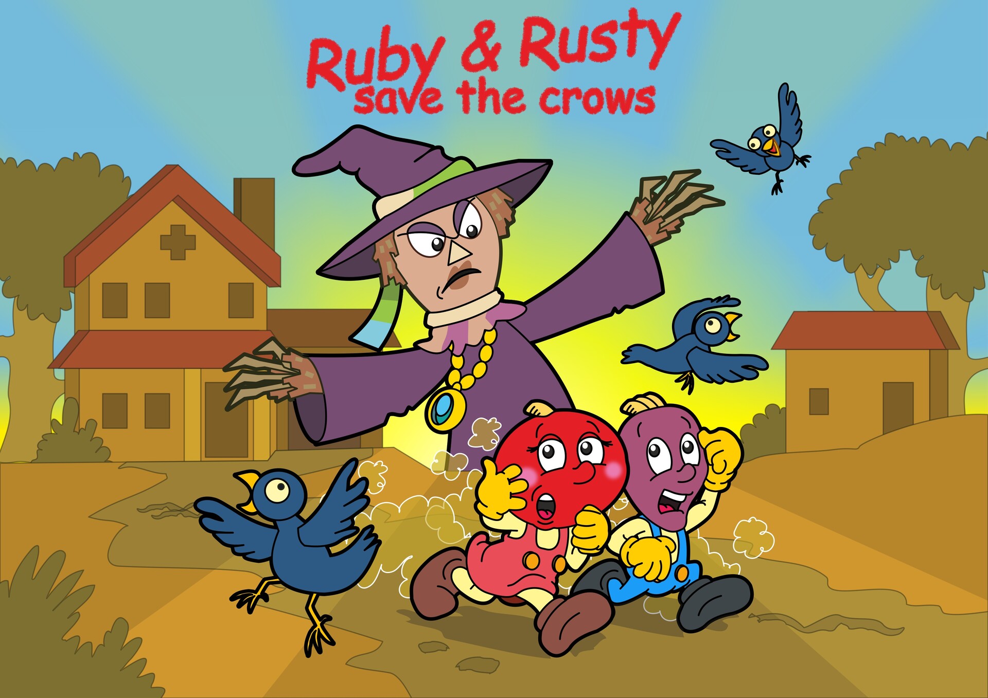 ArtStation - Ruby & Rusty Save the Crows - Cover art