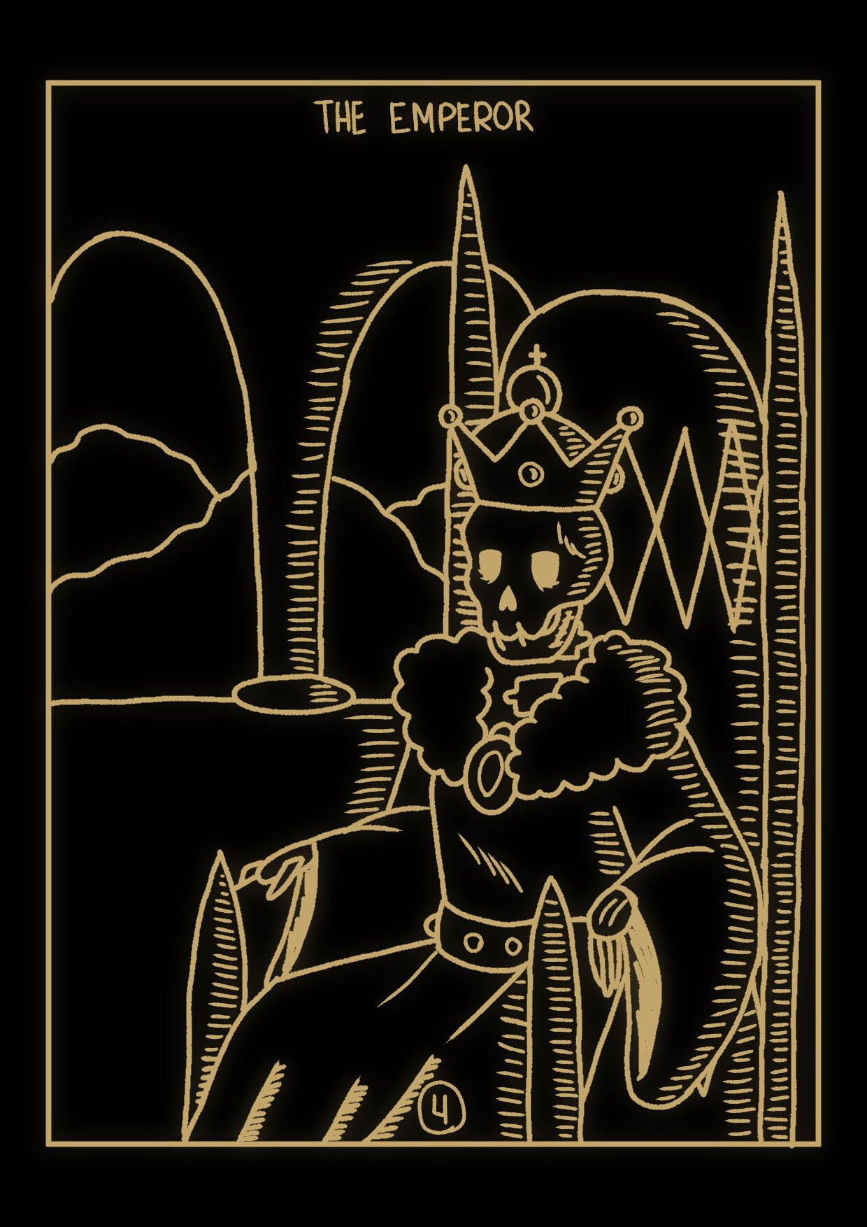 ArtStation - Skeleton's Tarot - The Emperor, The Hierophant, The Lovers and The Charriot