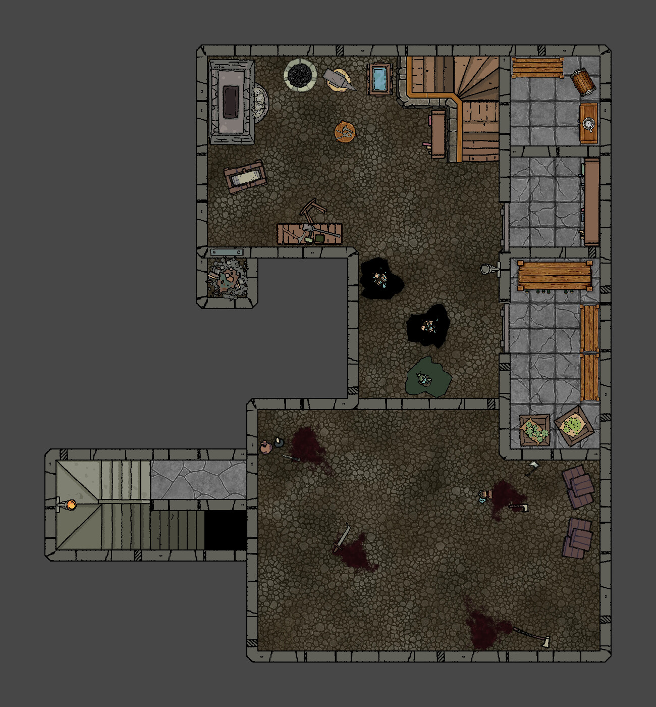 Mikael Paananen - DnD Battlemap - Mansion