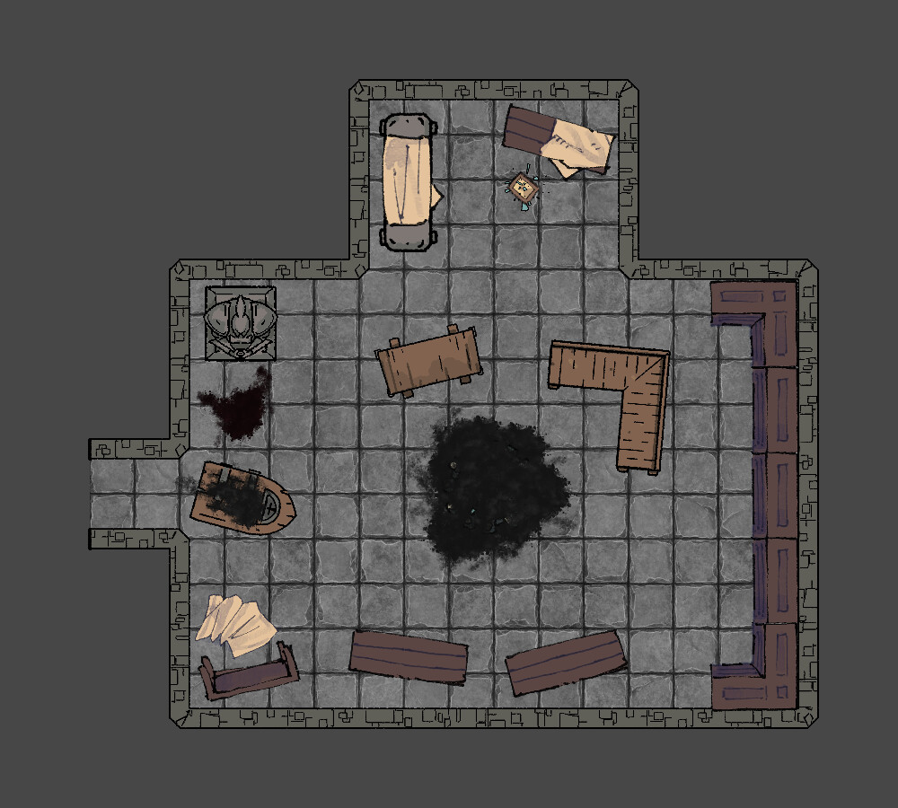 Mikael Paananen - DnD Battlemap - Mansion