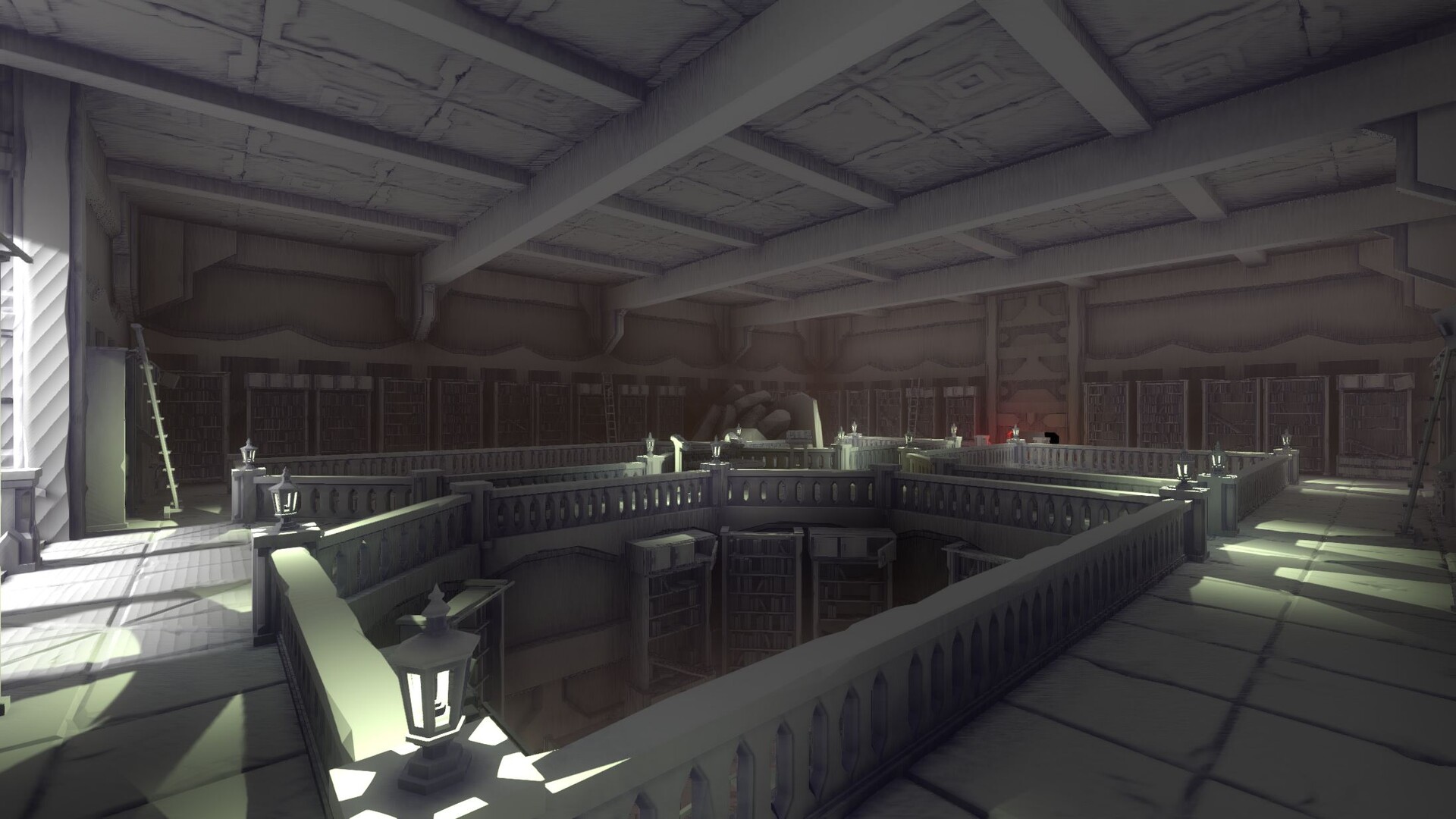 Jonathan Smith - Library kitbash illustration