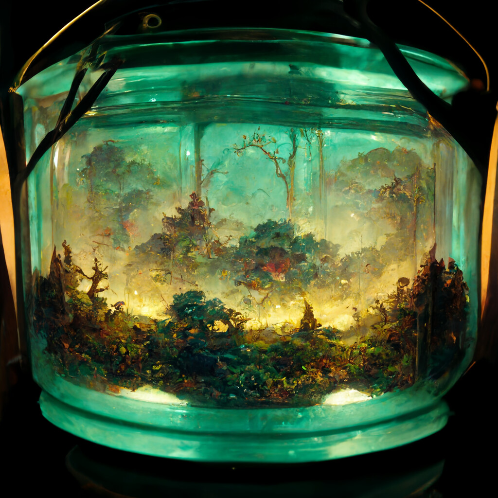 ArtStation - Fantasy ecosystem contained in a lantern