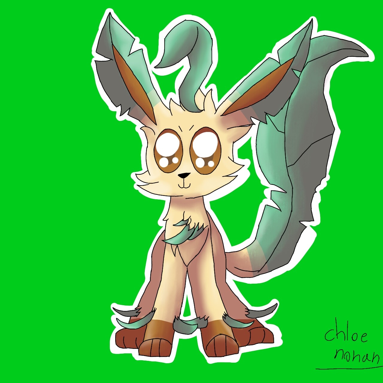 Leafeon Chibi Chibi Leafeon Etsy UK