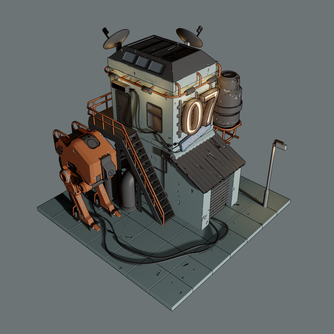 ArtStation - Curous Cabins 3D-fied (Original 2D concept art by Davey ...