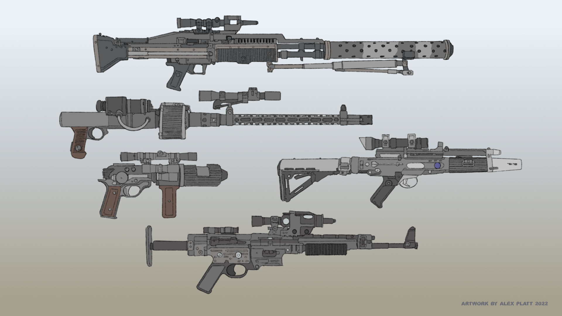 ArtStation - Up Front: Star Wars Weapon designs
