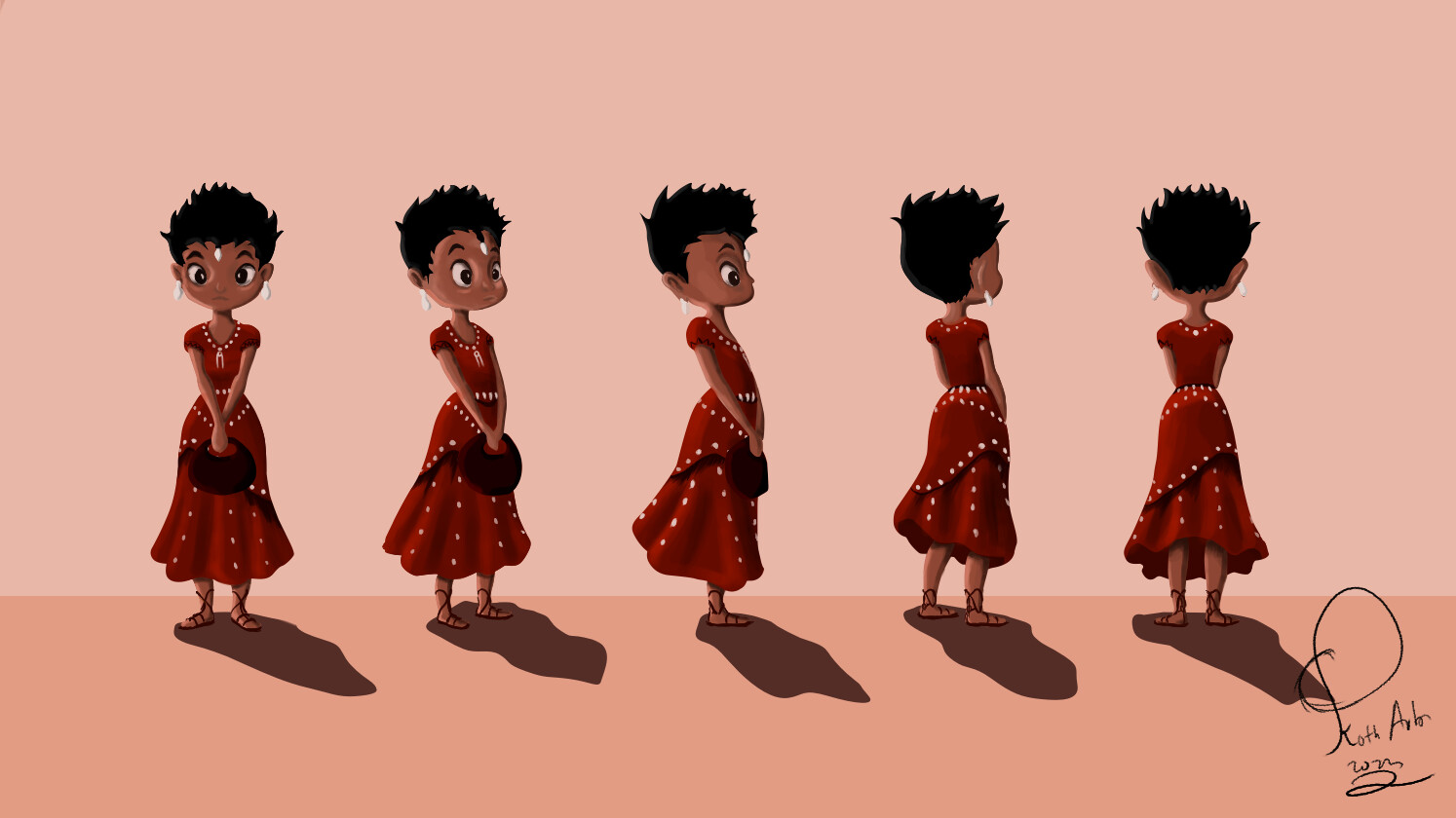 ArtStation - Cultural Lady Turnaround