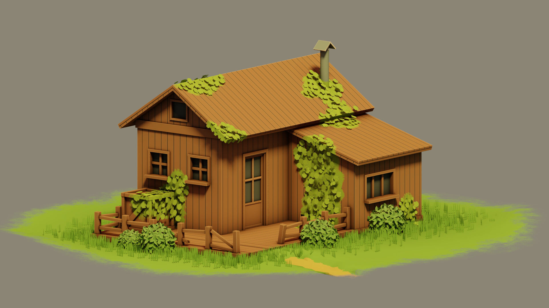 ArtStation - Overgrown house