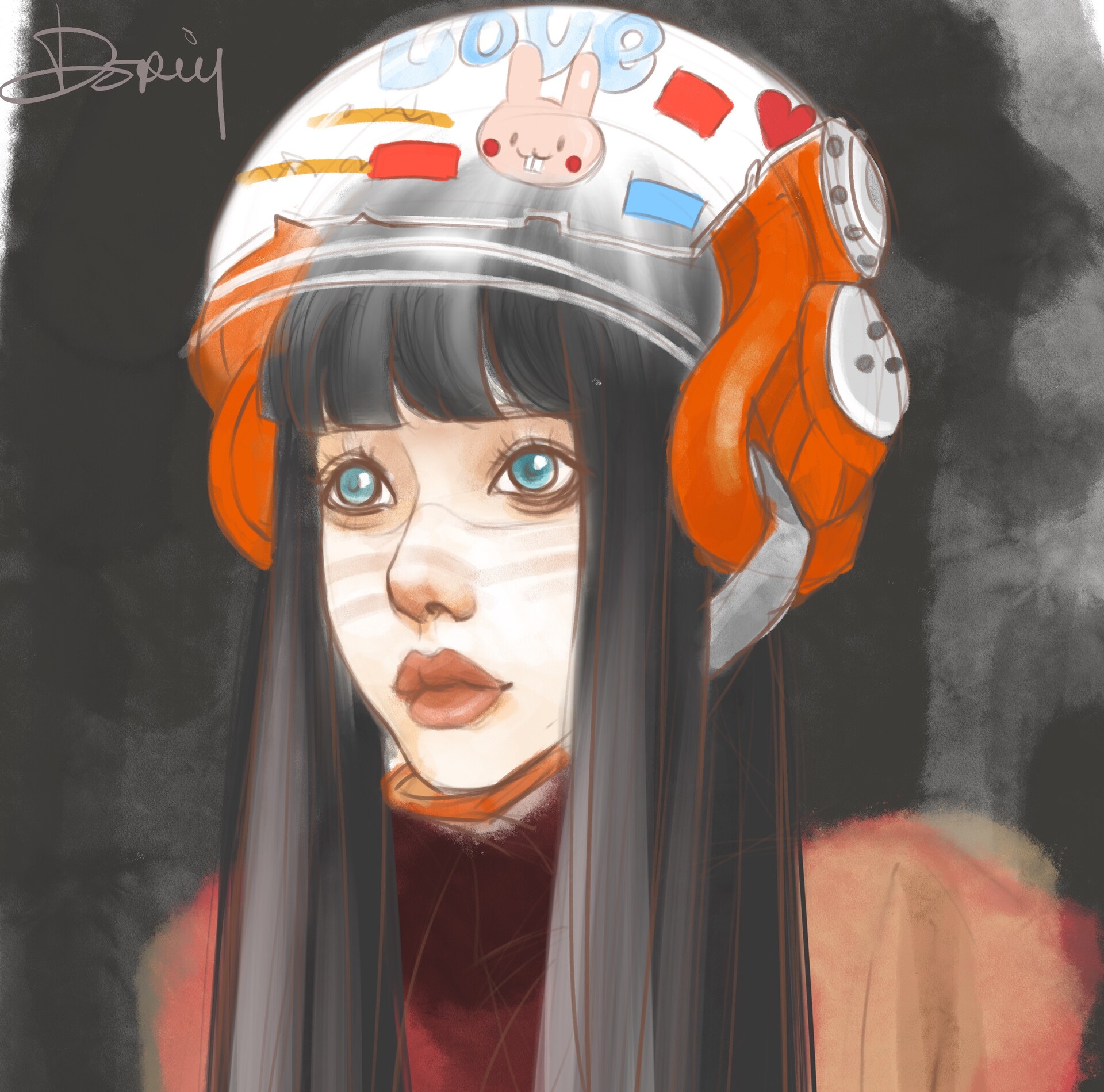 ArtStation - helmet girl