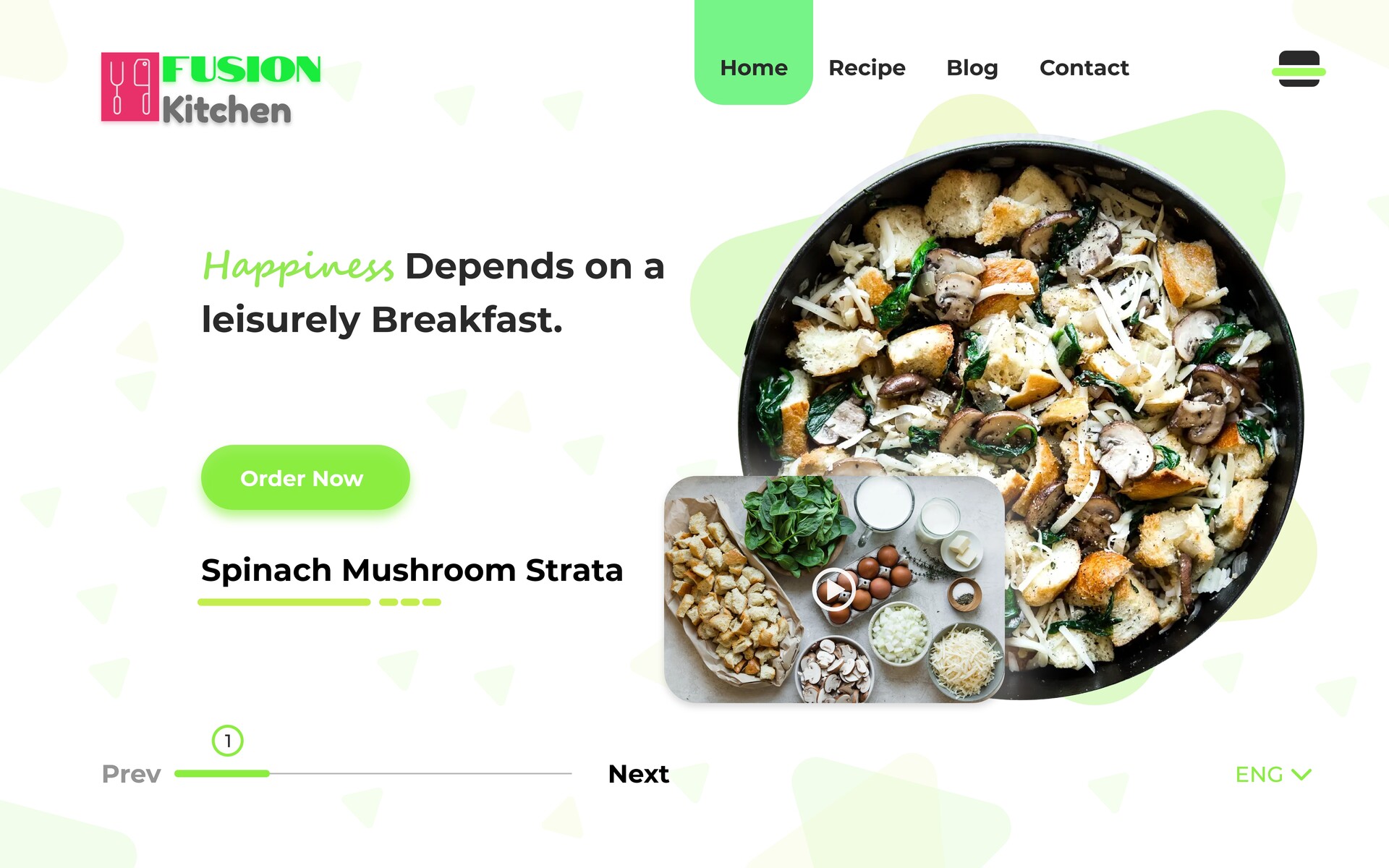 ArtStation - Food Blog Landing Page and Some Extra