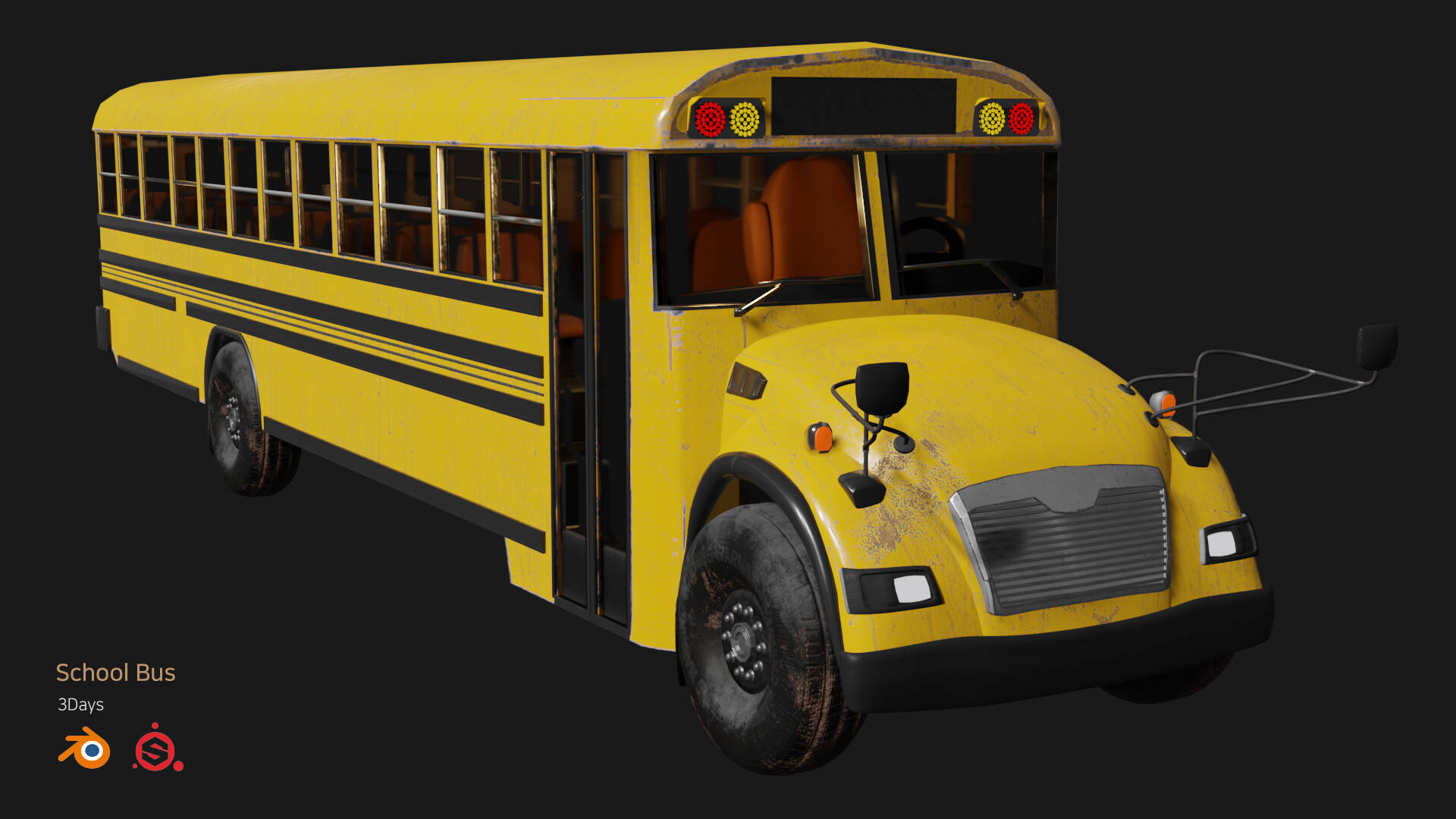 ArtStation - School Bus