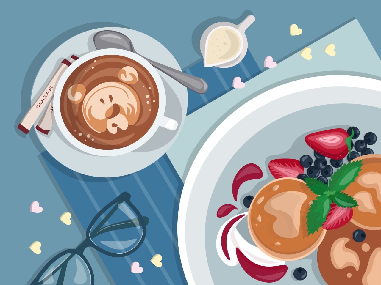 ArtStation - Breakfast illustration in vector