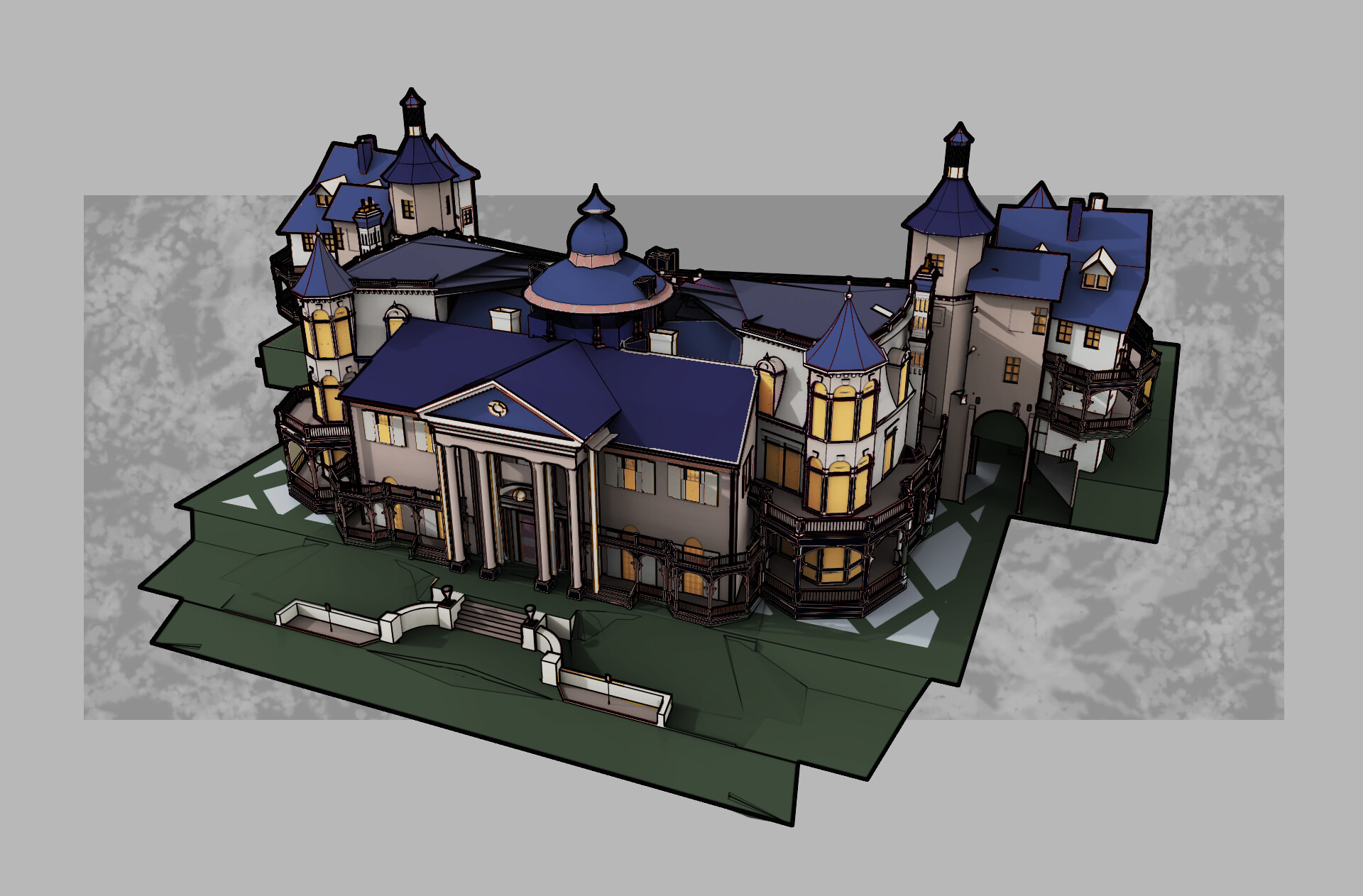 steampunk mega mansion