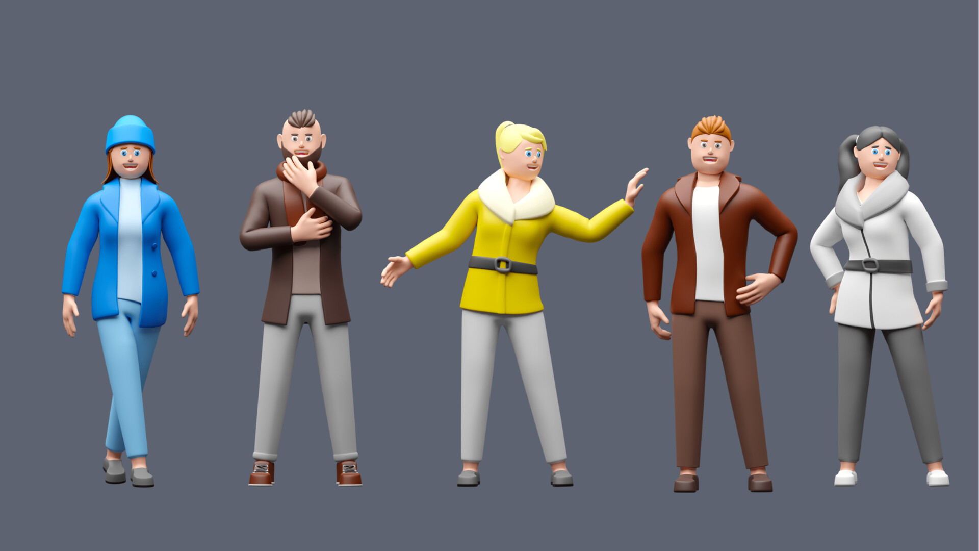 Maksim - Cartoon characters Low-poly 3D model