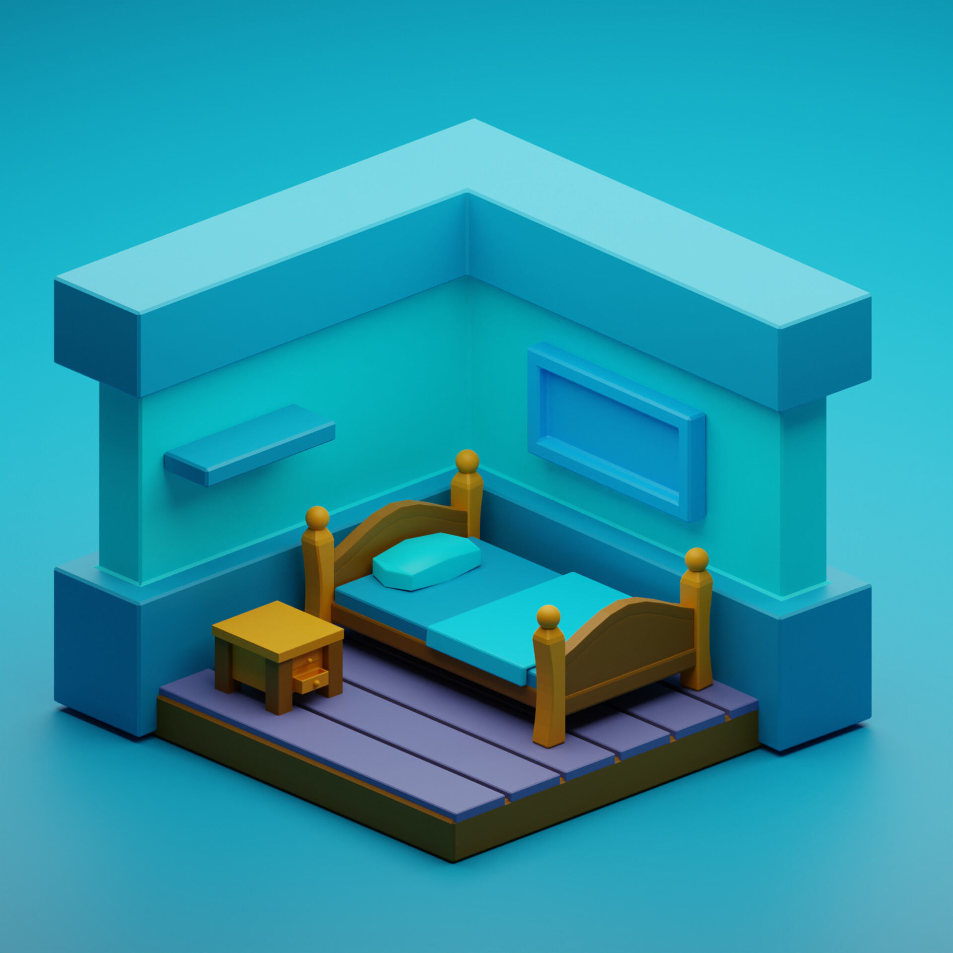 ArtStation - Isometric Room