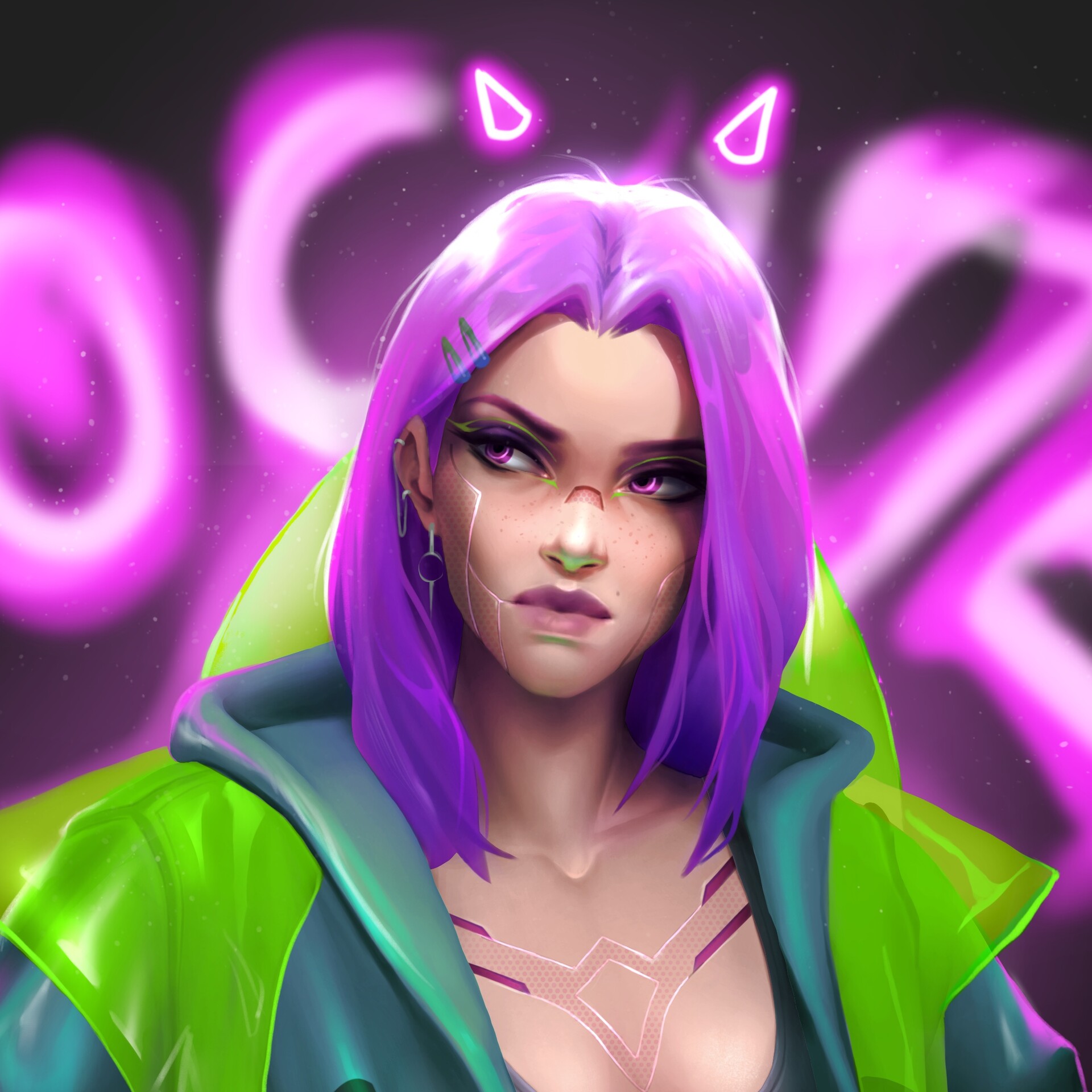 ArtStation - Cyber lady OC