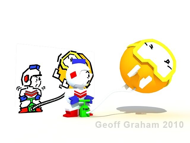 Geoff Graham - Pac-Man Arcade 3D - and various arcade fan art (older work).