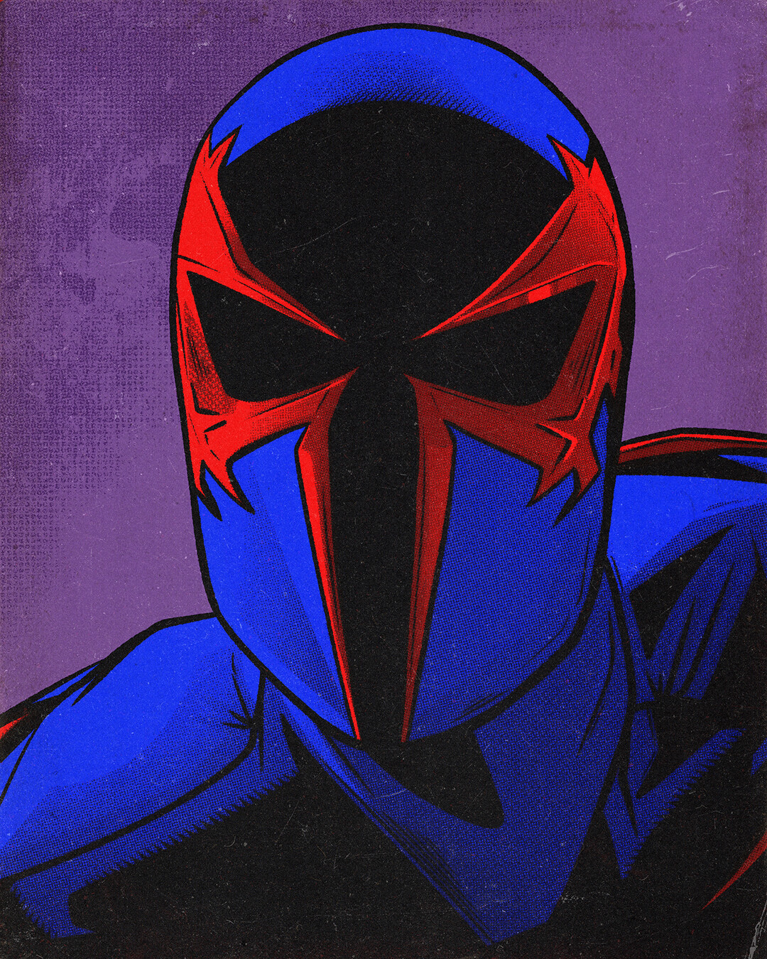 How To Draw Spiderman 2099 Mask