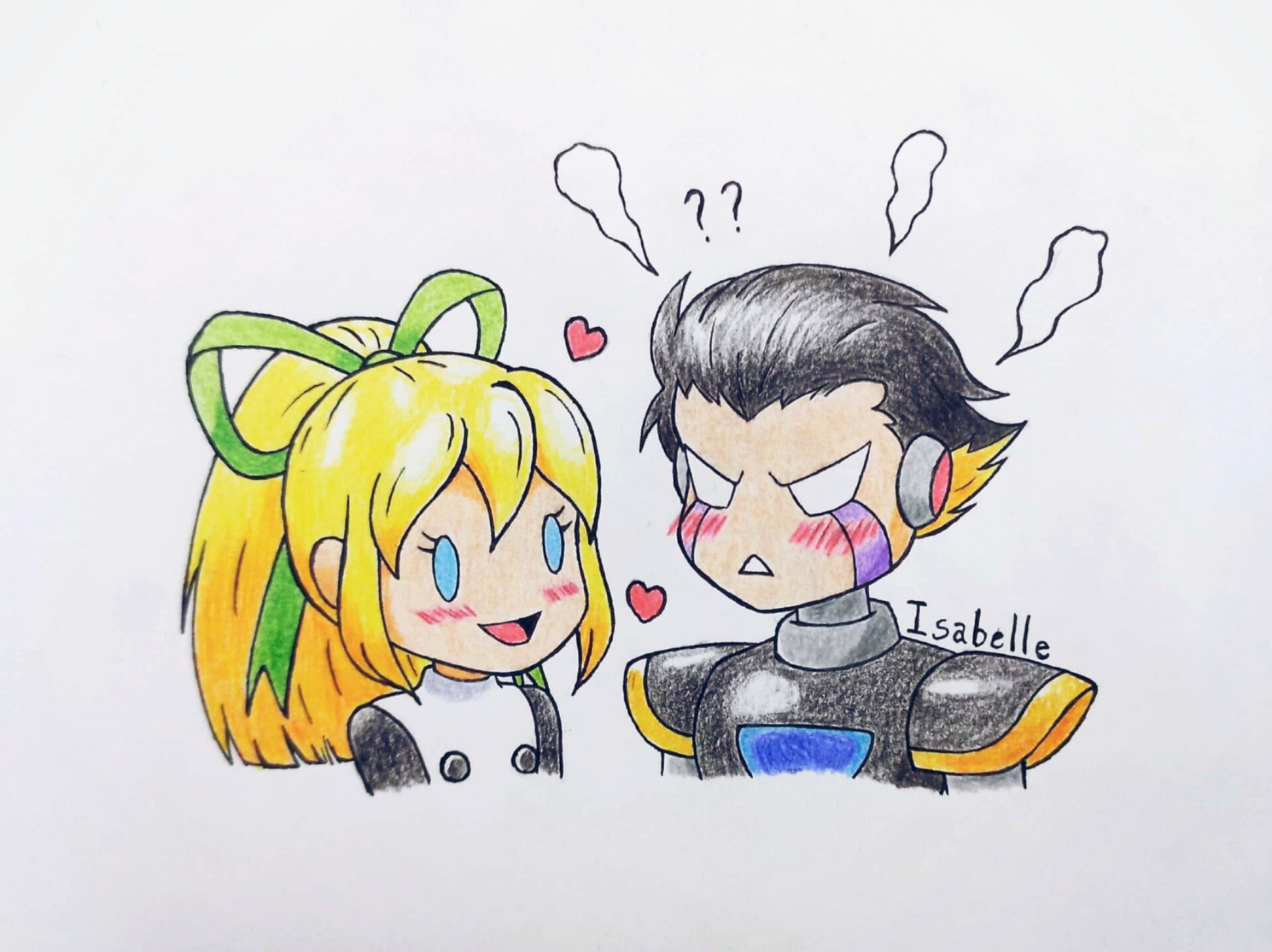 Megaman And Roll Kiss