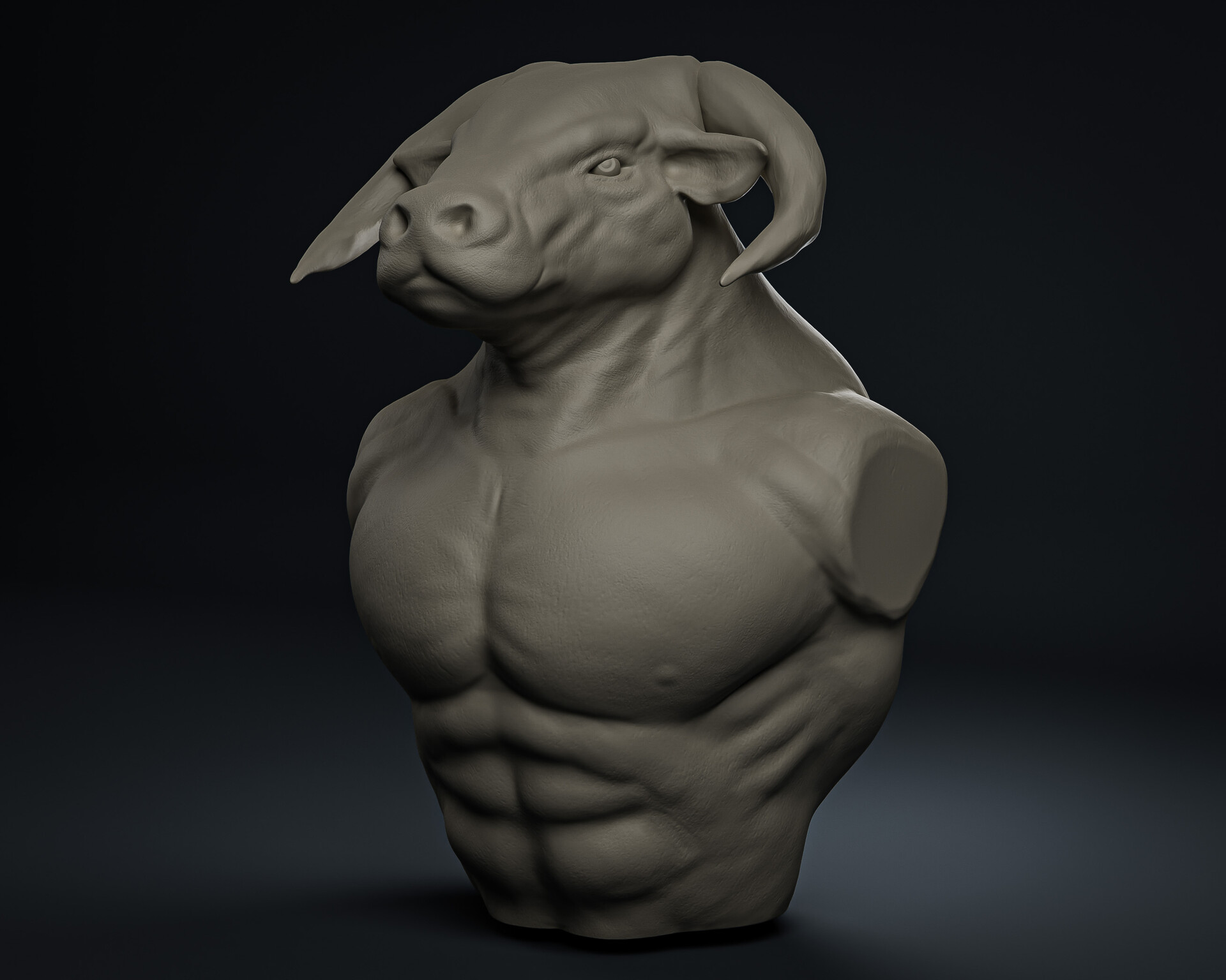 ArtStation - Minotaur Bust Sculpt