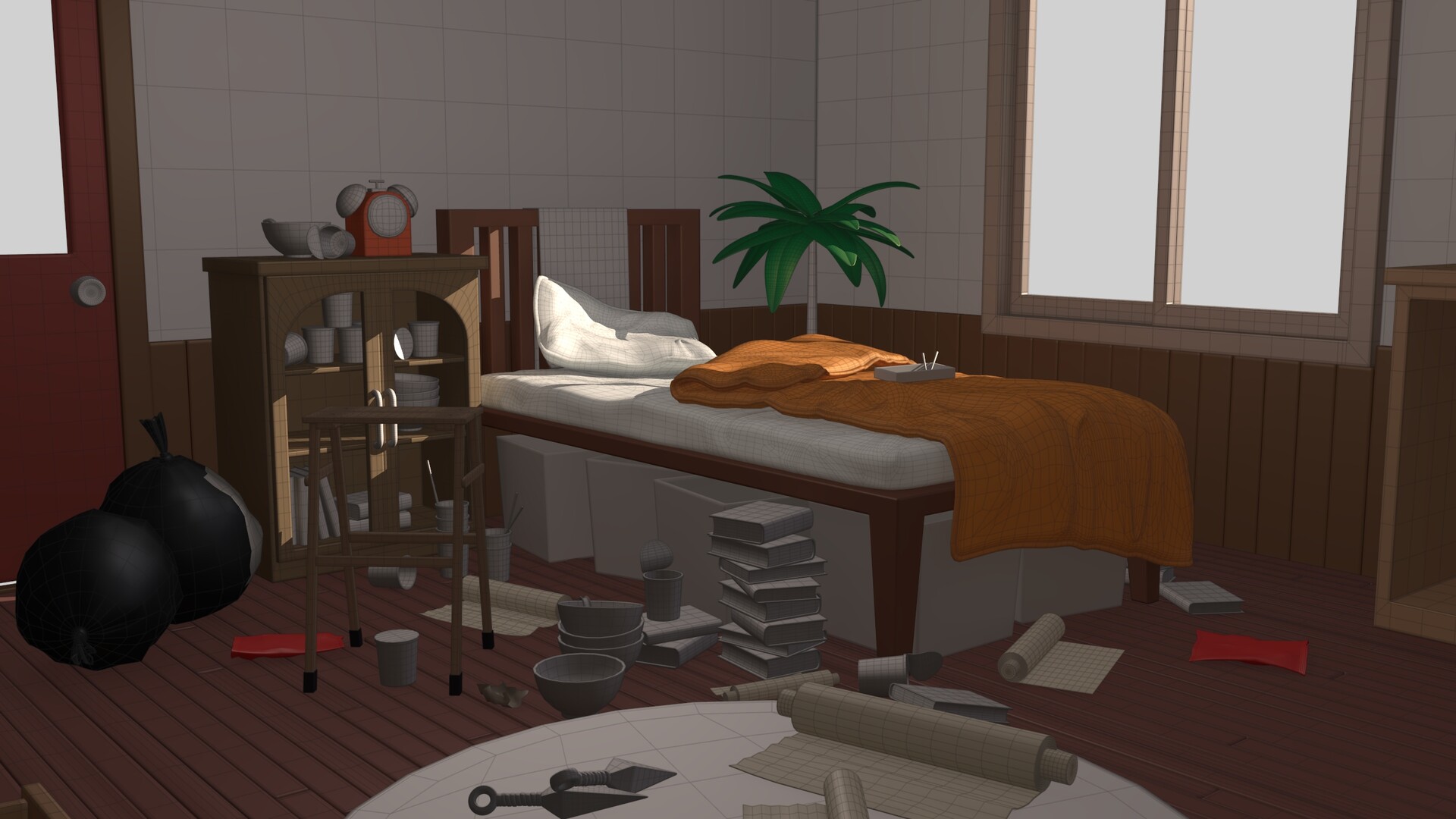 ArtStation - Naruto's Bedroom WIP