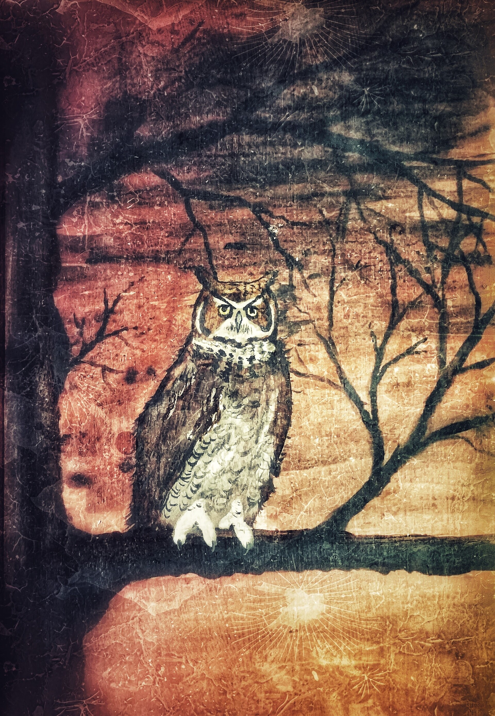 ArtStation - Owl in tree