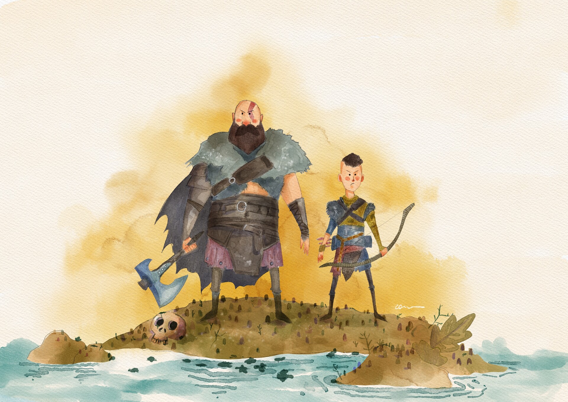 ArtStation - God of war Procreate