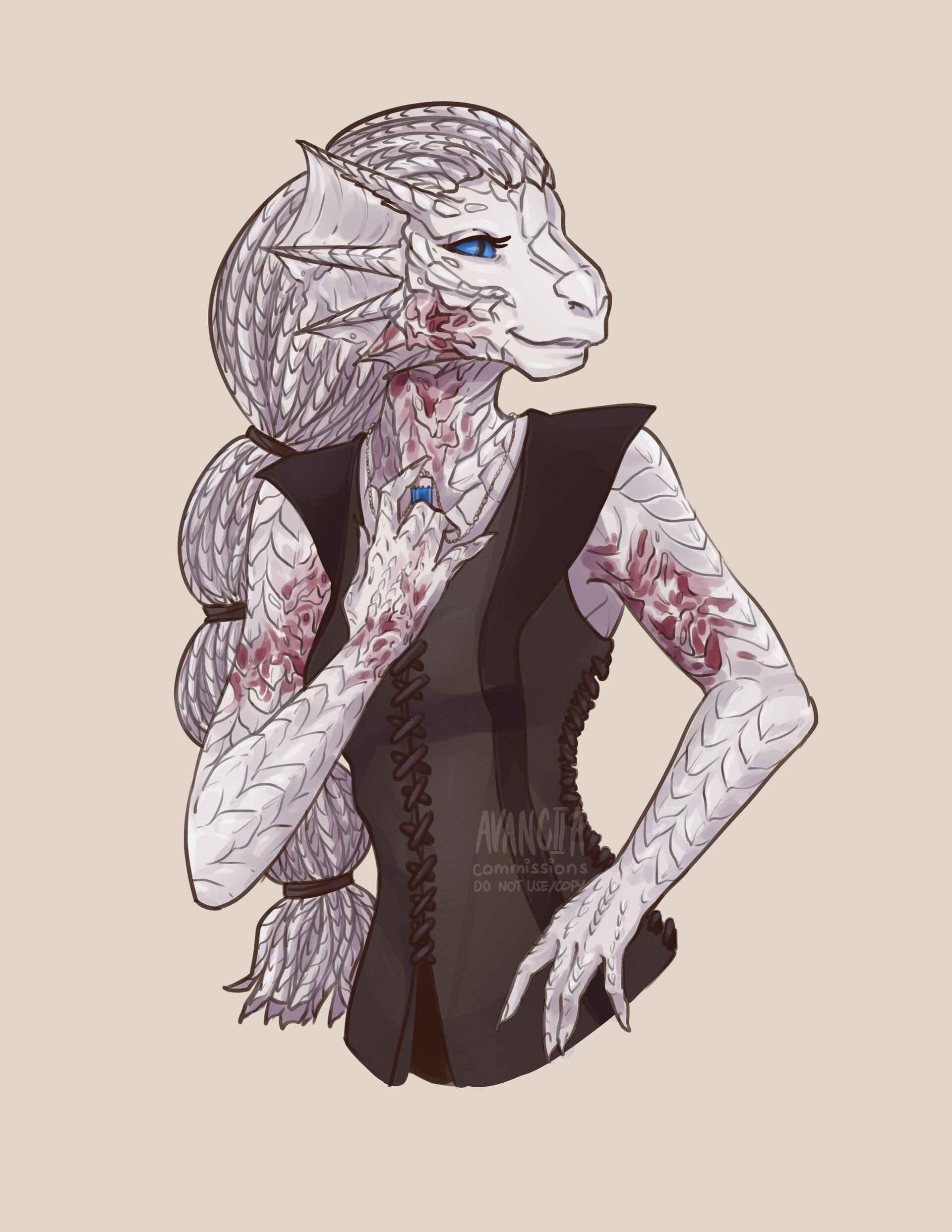 ArtStation - Hik'mati, burned dragonborn