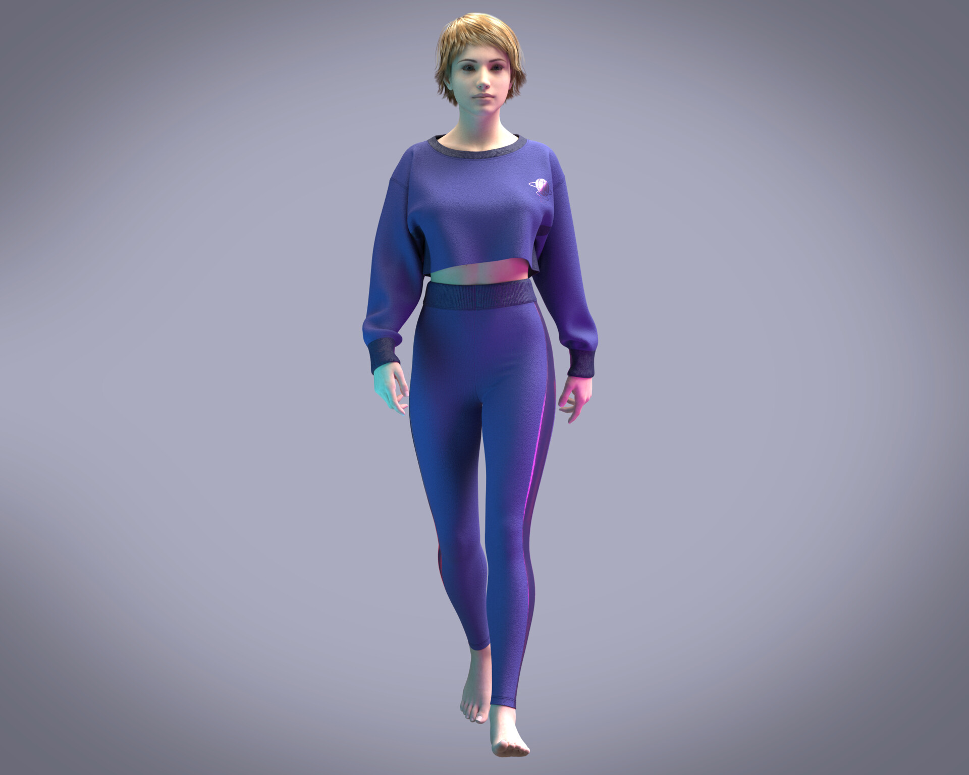 ArtStation - Metaverse-Ladies Sweatshirt with Legging