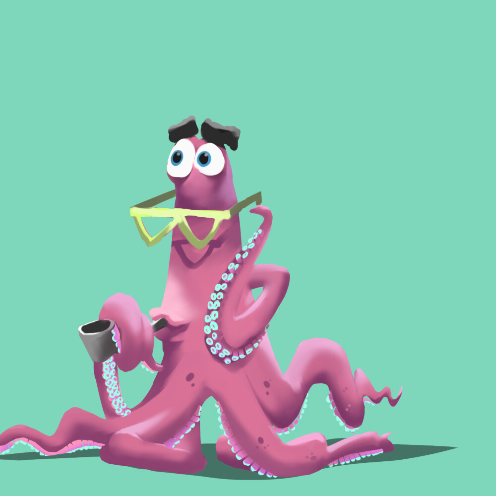 ArtStation - The beach octopus