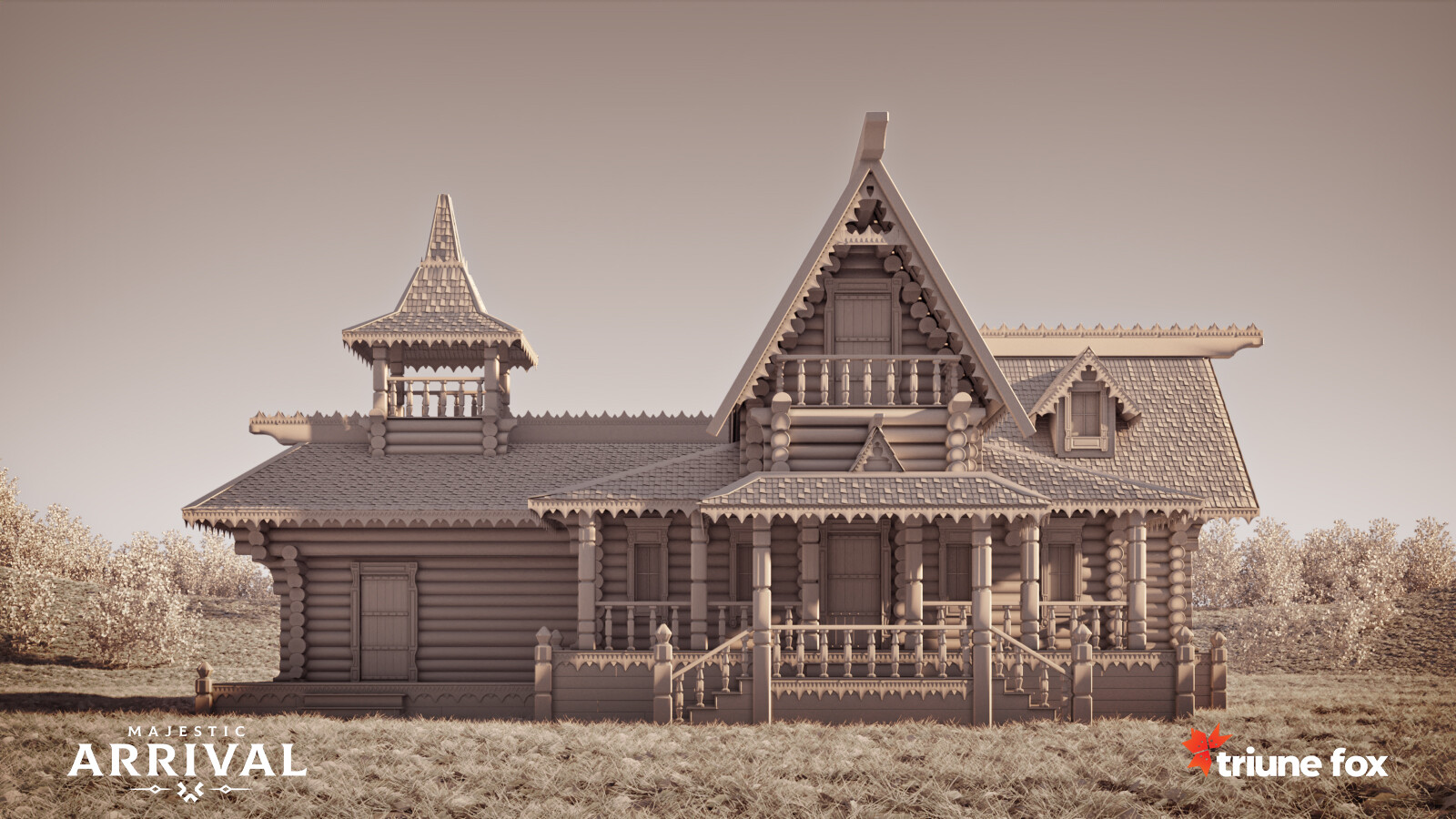 ArtStation - Slavic log house